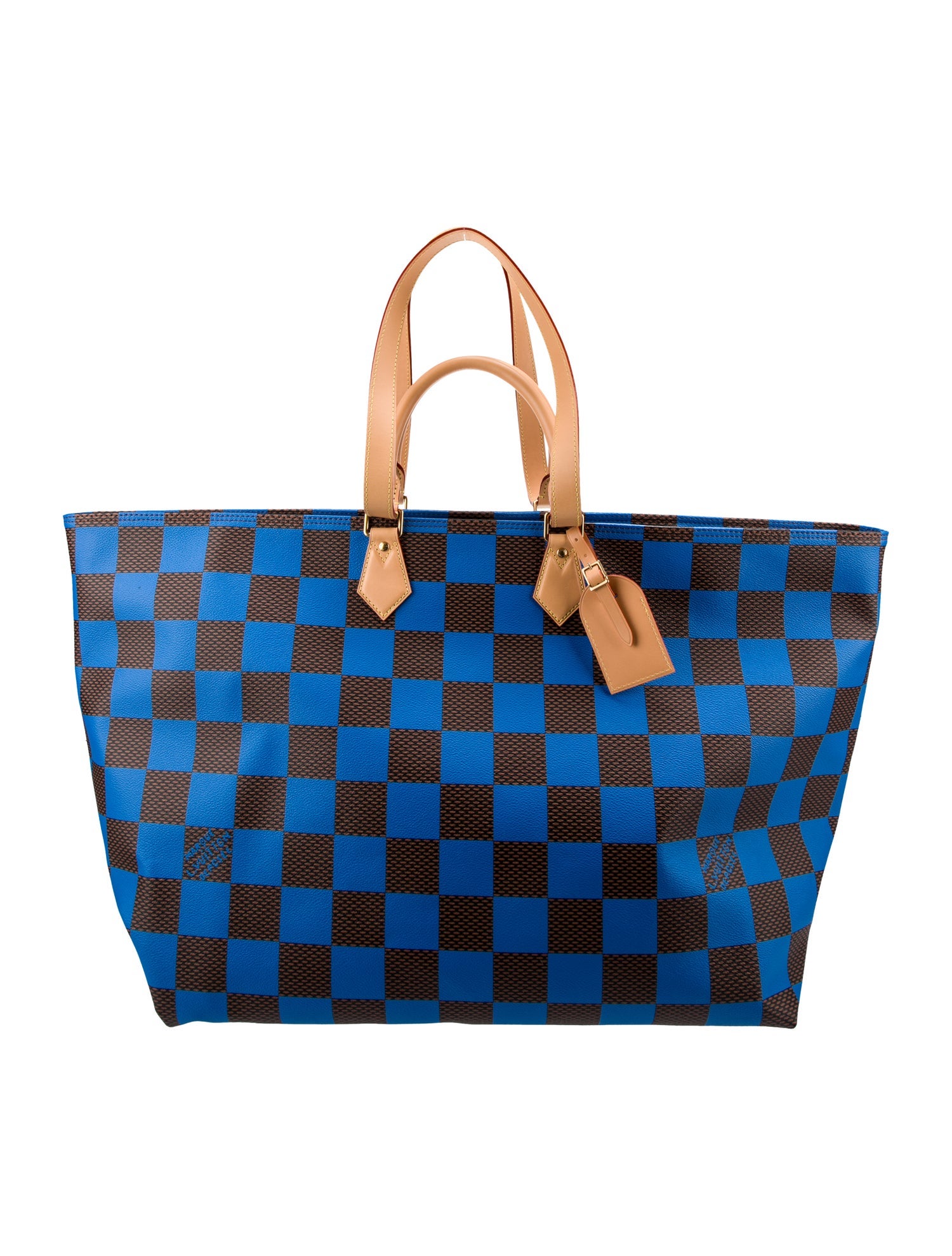 Louis Vuitton 2024 Damier Pop Sac Plat Soft - Blue Totes, Bags ...