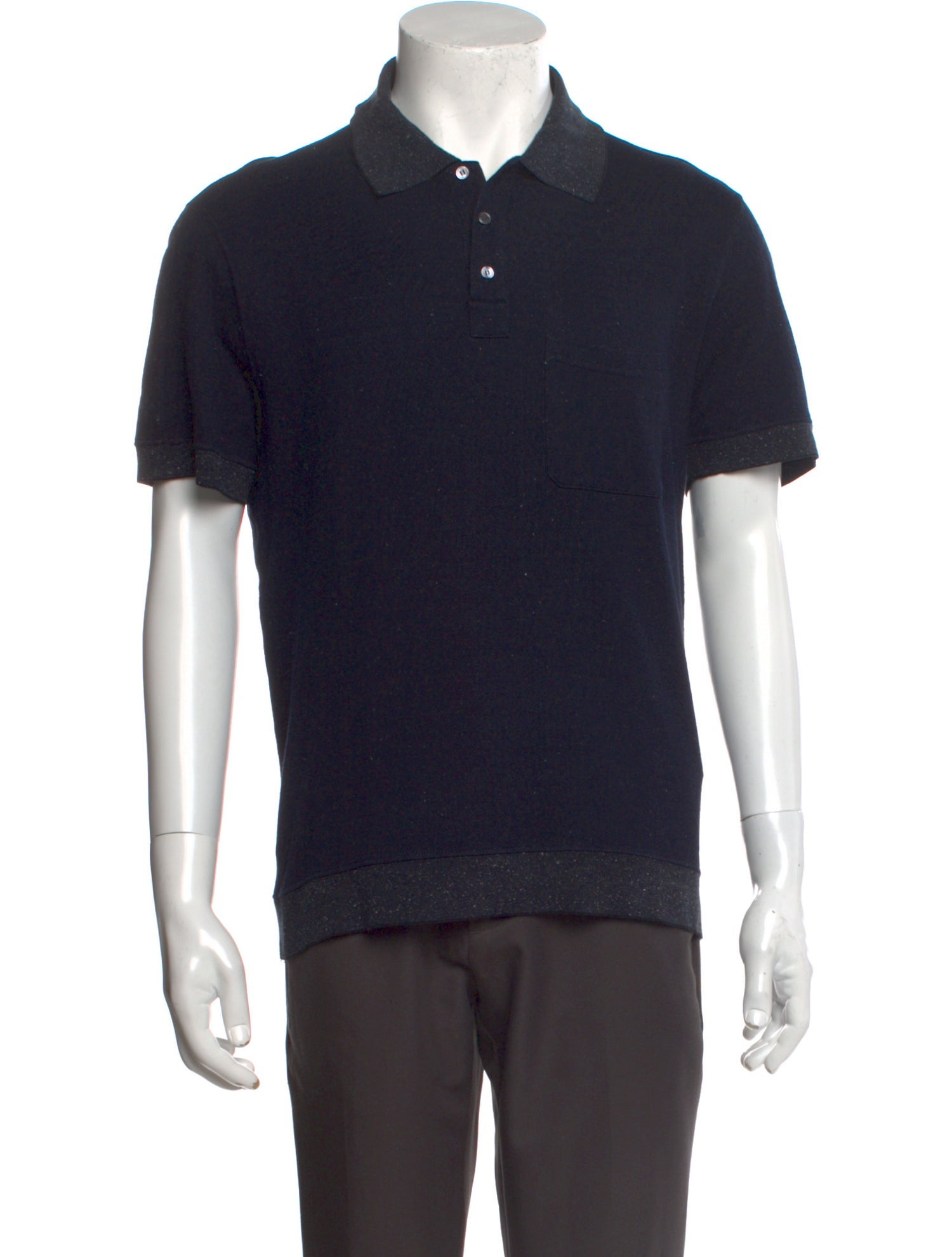 Louis Vuitton 2019 Split Monogram Layered Polo Shirt - Blue Polos ...