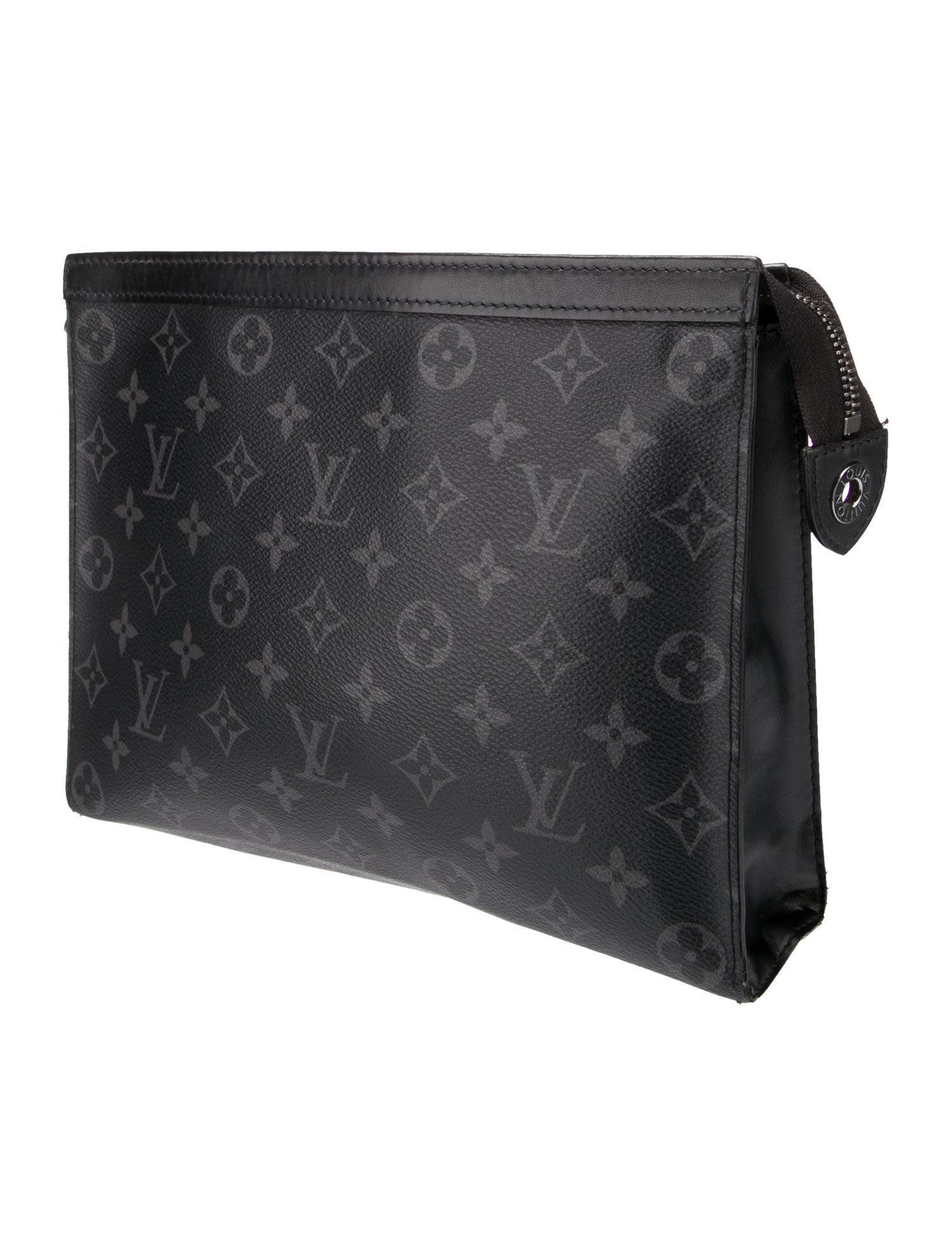 Louis Vuitton Monogram Eclipse Pochette Voyage MM - Black Portfolios ...