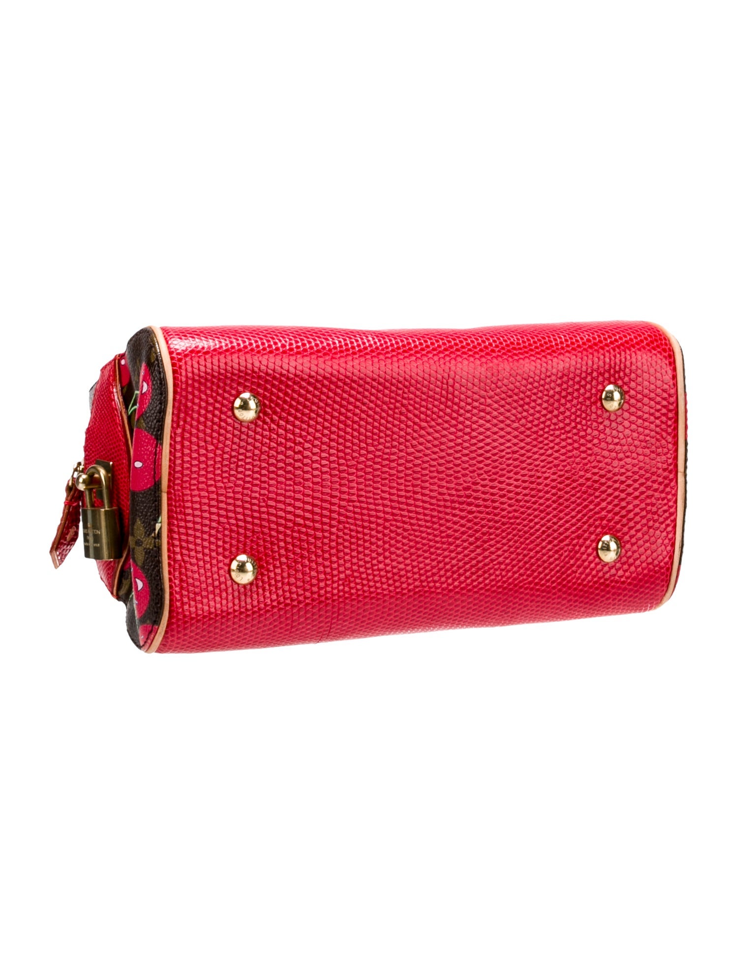 Louis Vuitton Monogram Cerises Lizard Neo Deauville - Brown Handle Bags ...