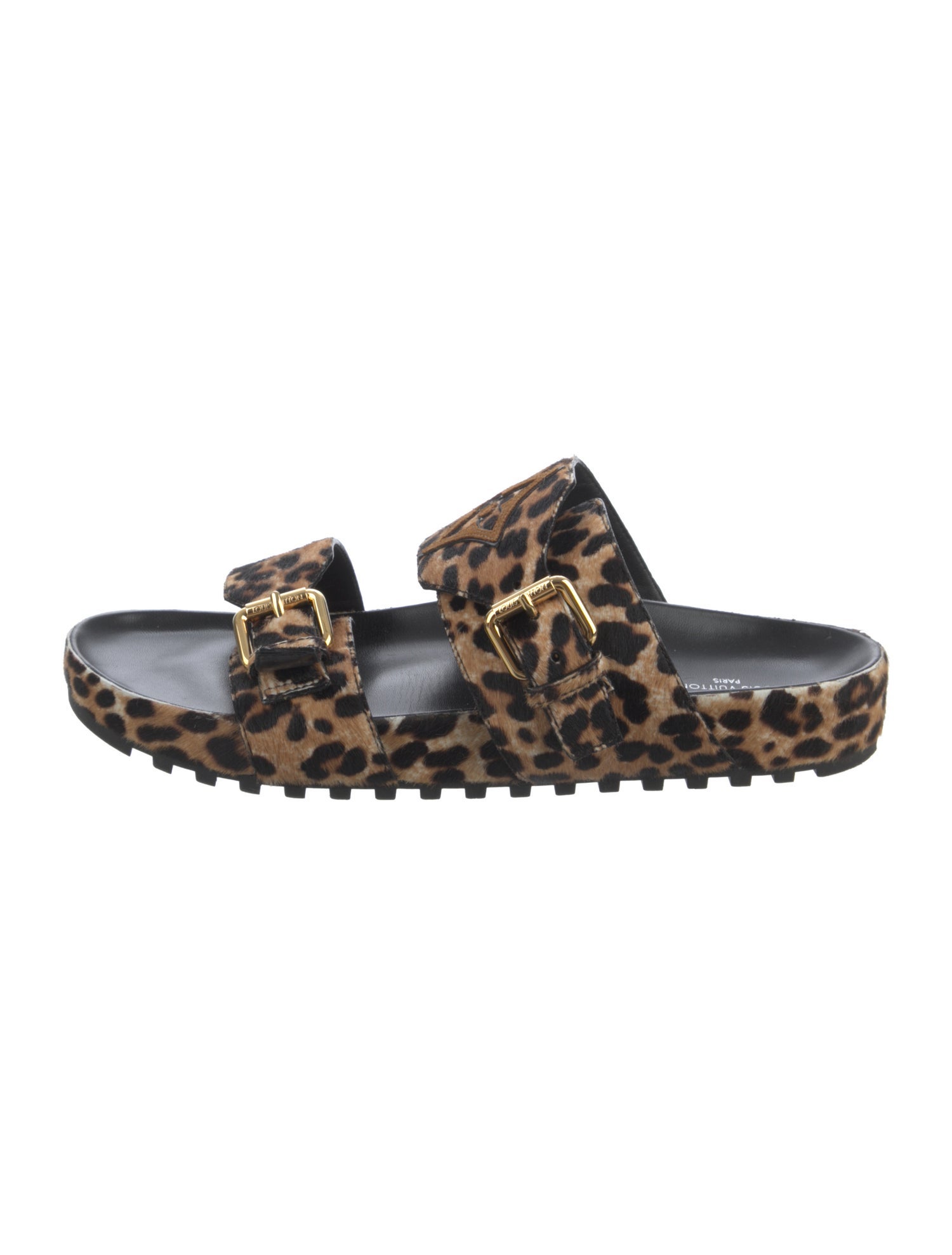 Louis Vuitton Ponyhair Animal Print Slides - Brown Sandals, Shoes ...