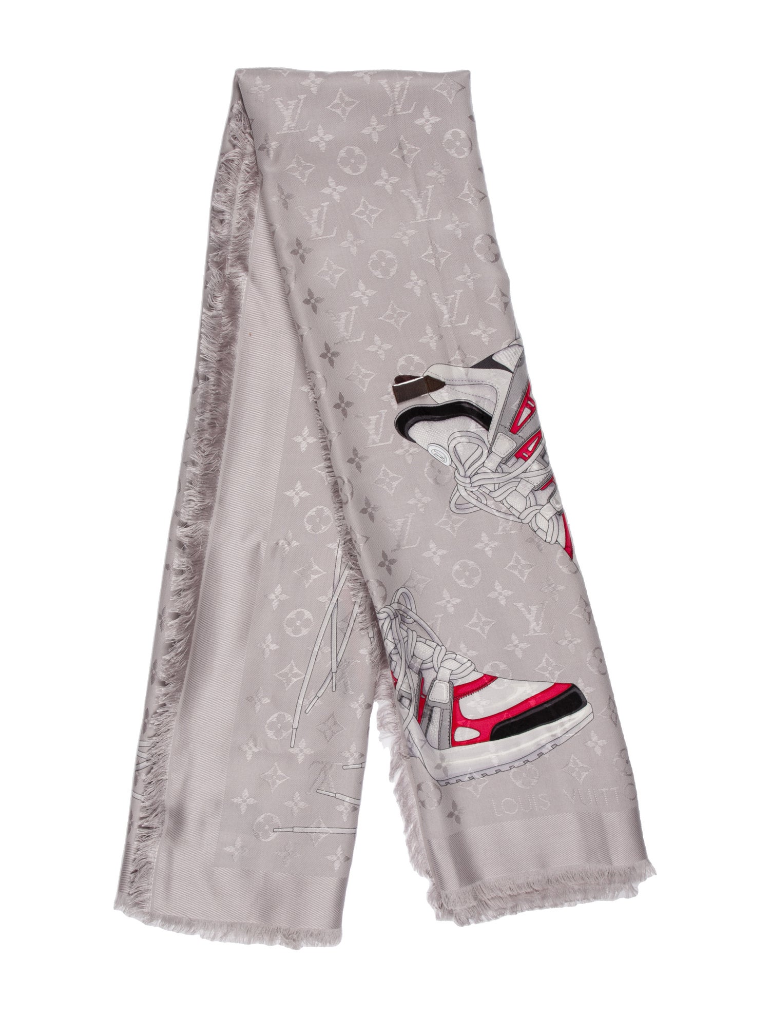 Louis Vuitton Silk Monogram Pattern Scarf - Neutrals Scarves and Shawls, Accessories - LOU848731 ...