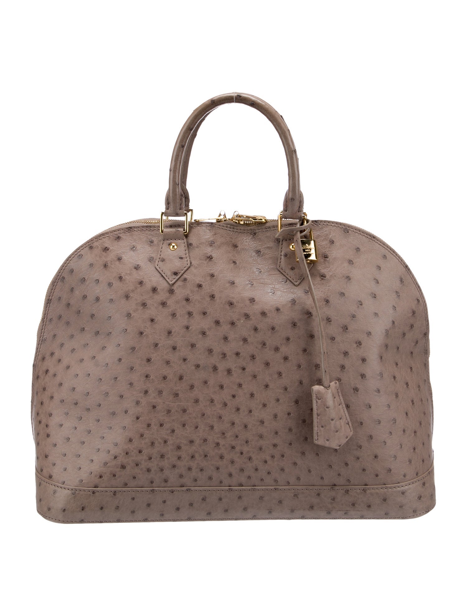 Louis Vuitton Ostrich Alma GM - Neutrals Handle Bags, Handbags ...