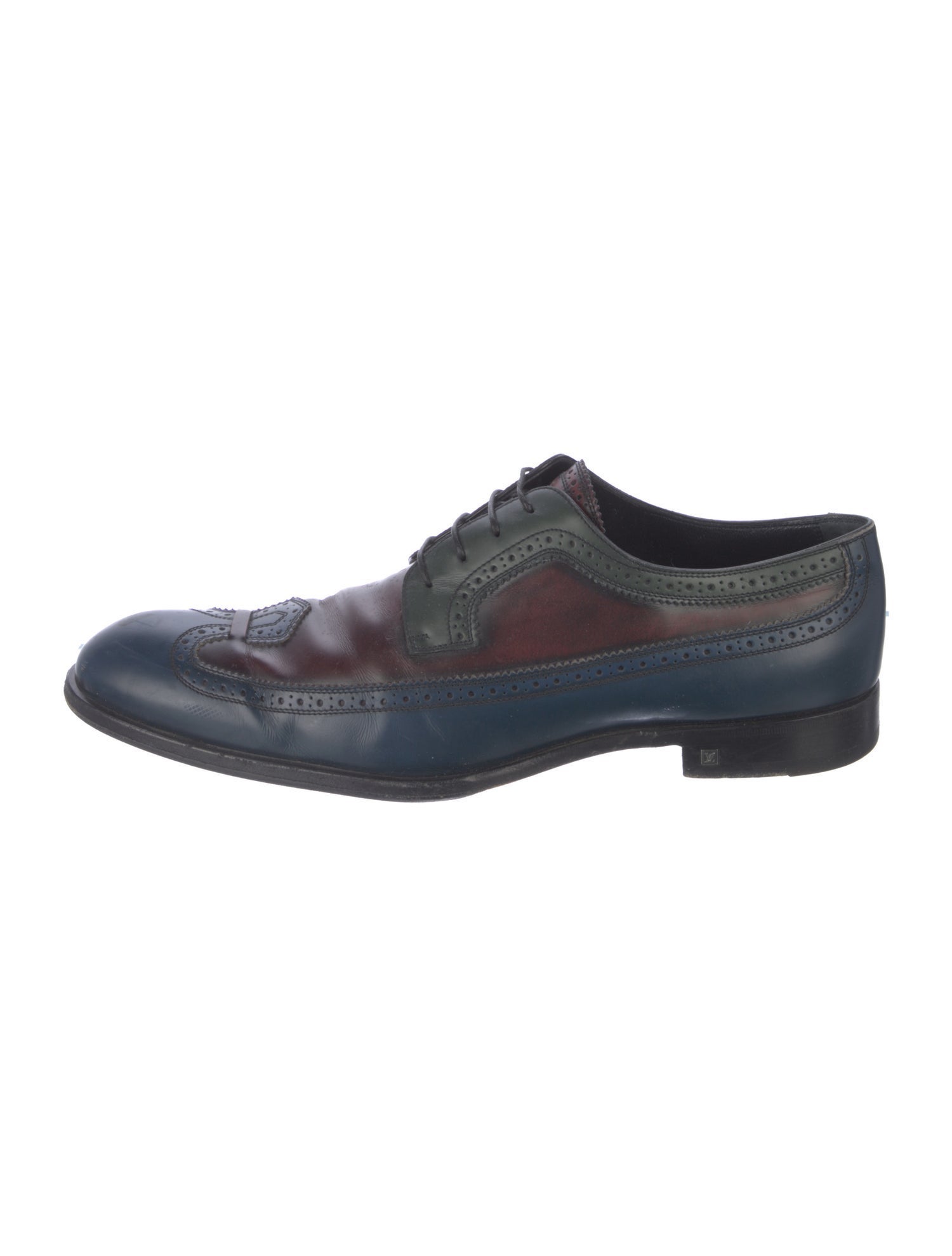 Louis Vuitton Leather Colorblock Pattern Brogues - Burgundy Oxfords ...