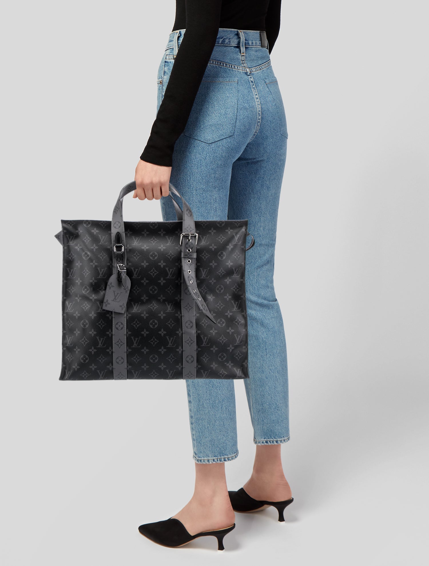 Louis Vuitton Monogram Eclipse Reverse New Cabas Zippe GM - Black Totes ...