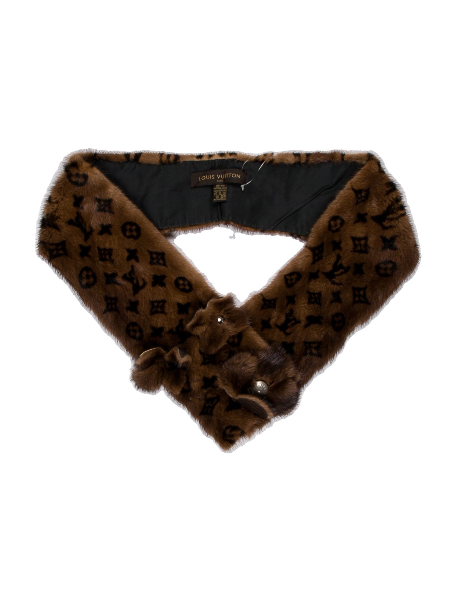 Louis Vuitton Mink Monogram Pattern Stole - Brown Scarves and Shawls, Accessories - LOU882489 ...