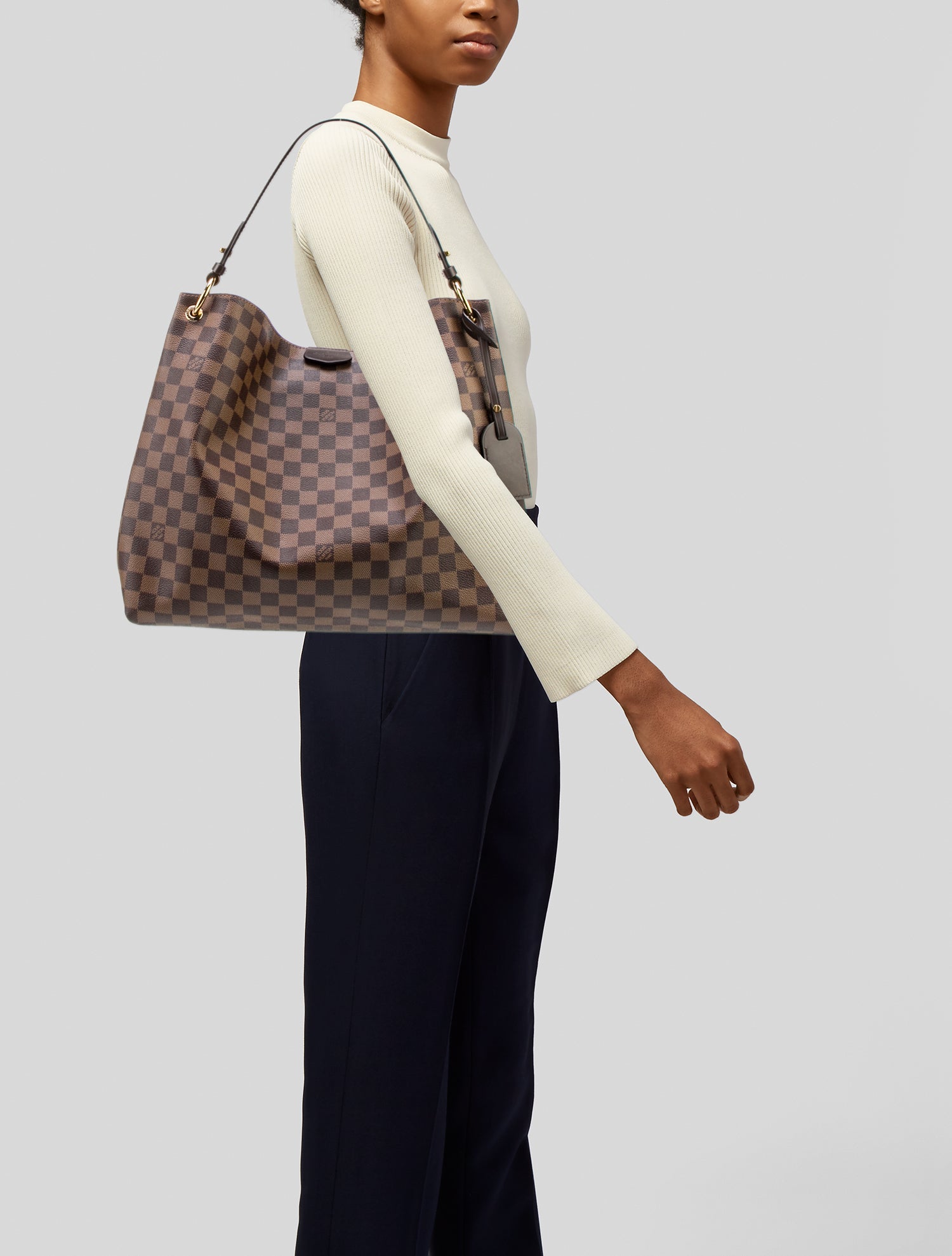 Louis Vuitton Damier Ebene Graceful MM - Brown Hobos, Handbags ...