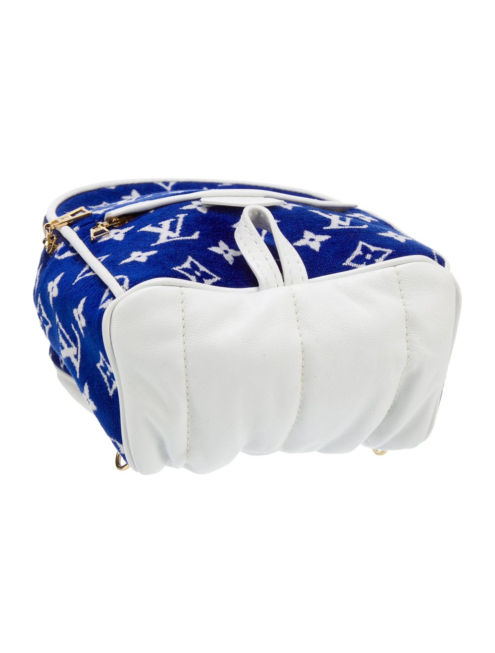 Louis Vuitton Backpack Blue Velvet LV Monogram Brass … - Gem