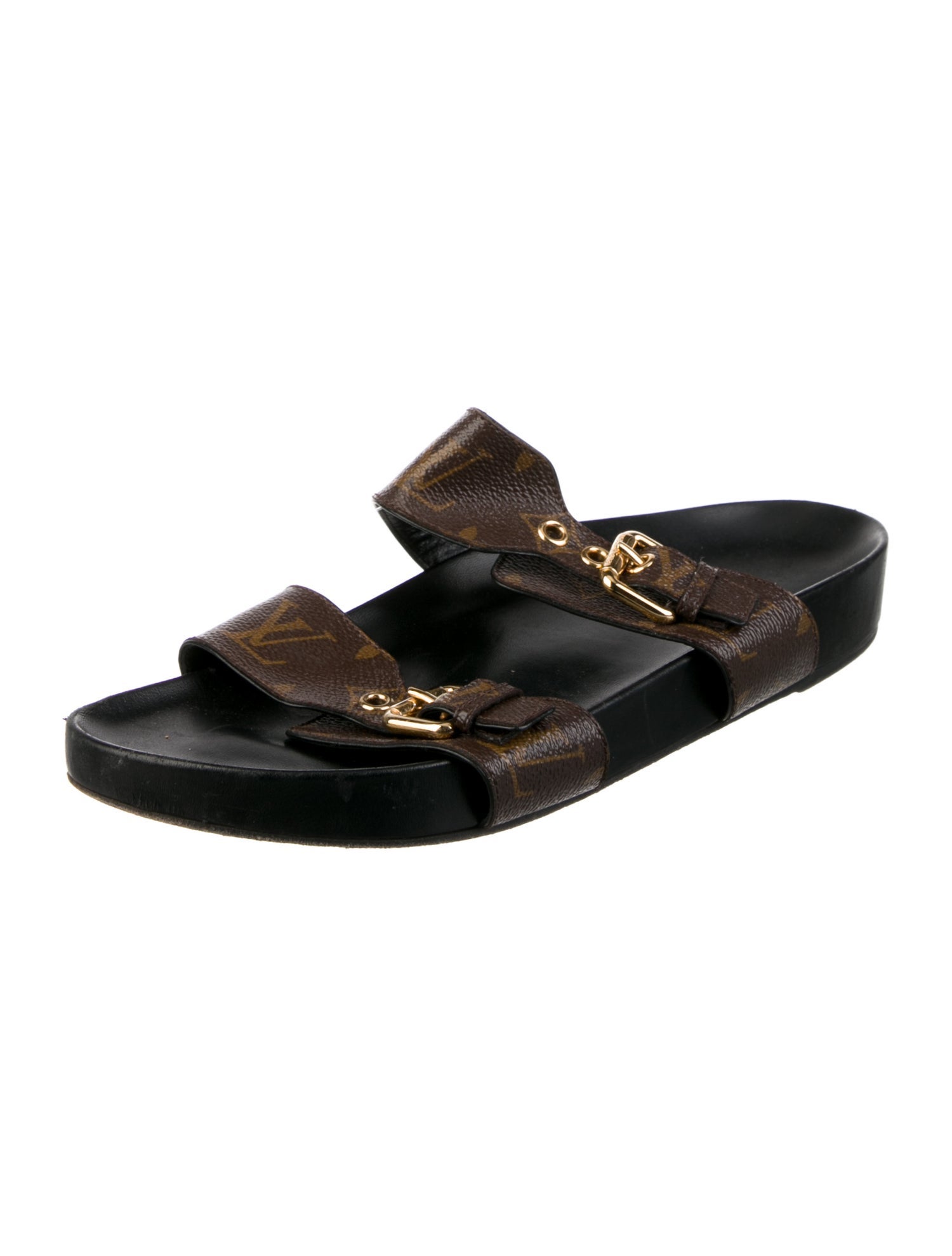 Louis Vuitton LV Monogram Slides - Brown Sandals, Shoes - LOU884197 ...
