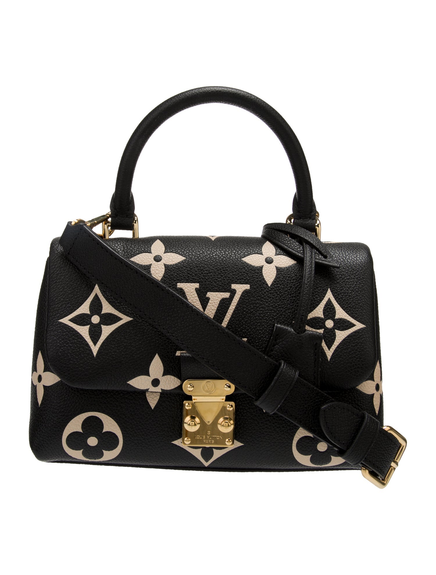 Louis Vuitton Bicolor Monogram Giant Empreinte Madeleine BB - Black ...
