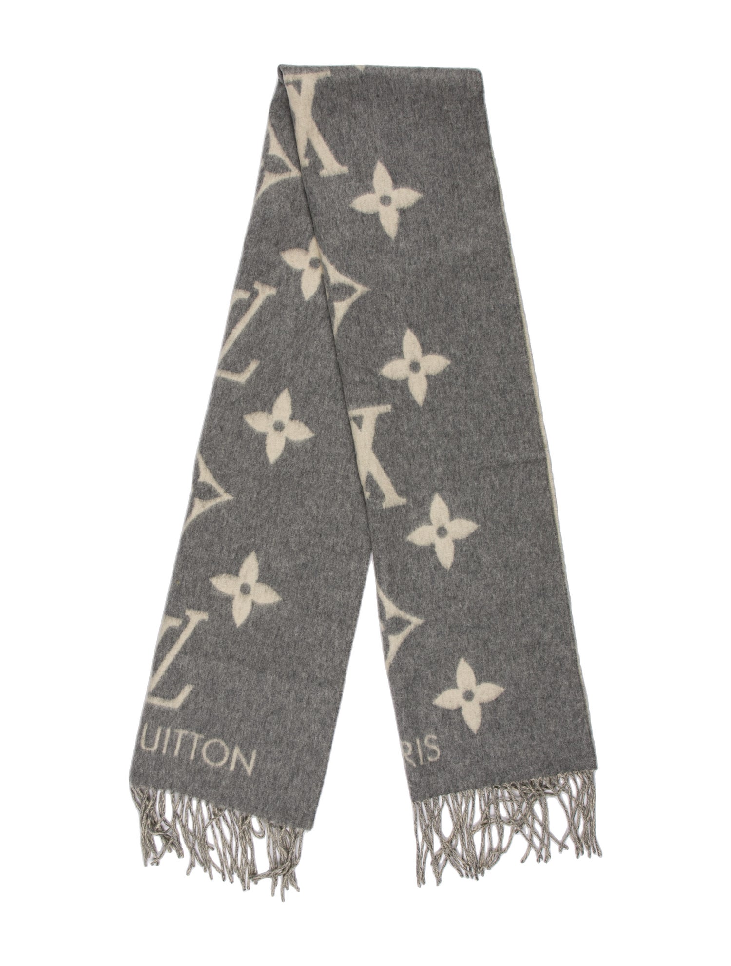 Louis Vuitton Cardiff Cashmere Scarf - Grey Scarves and Shawls ...