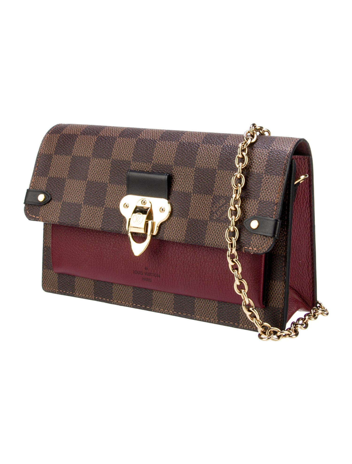 Louis Vuitton Damier Ebene Vavin Wallet On Chain - Brown Crossbody Bags ...