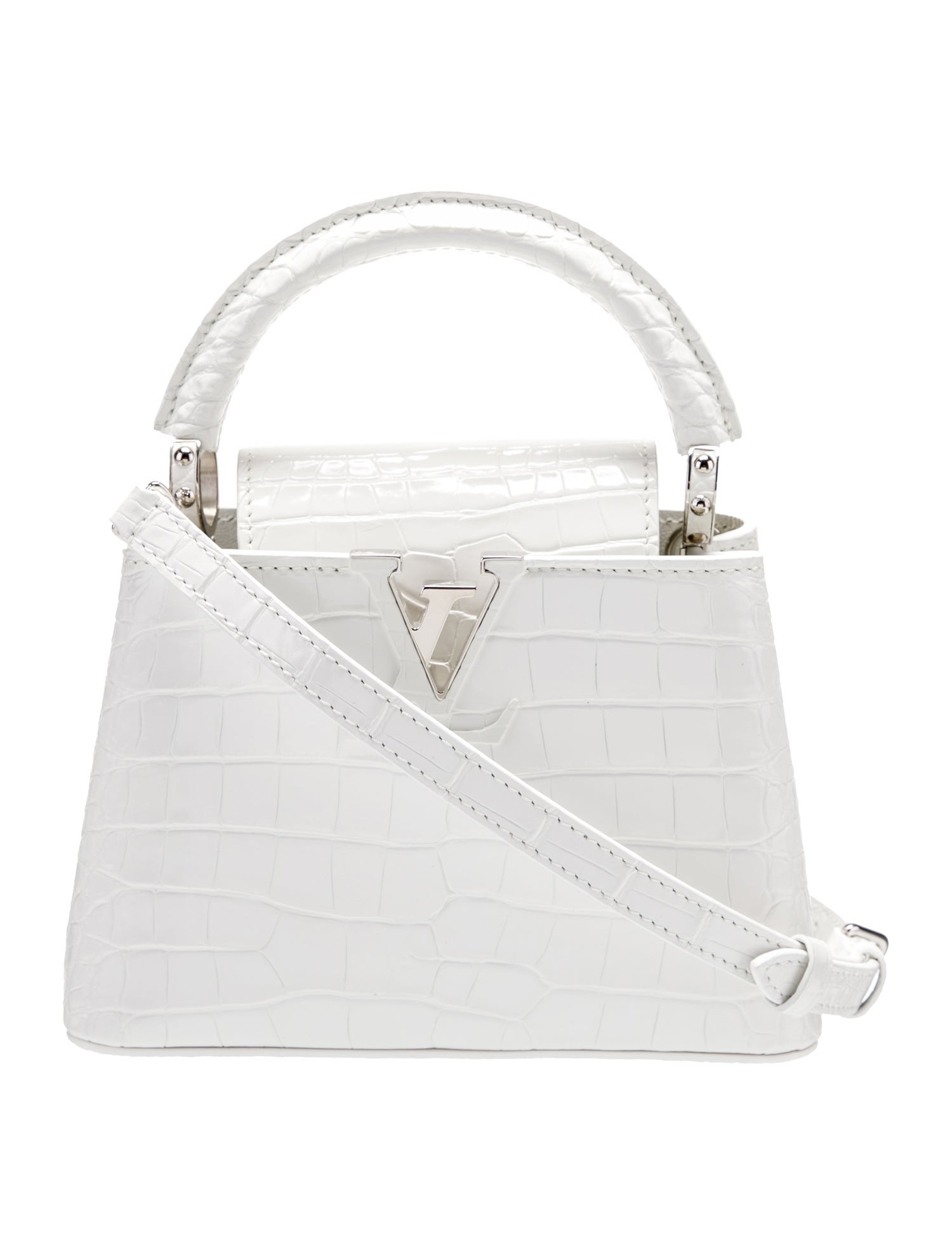 Louis Vuitton Alligator Capucines Mini - White Handle Bags, Handbags ...