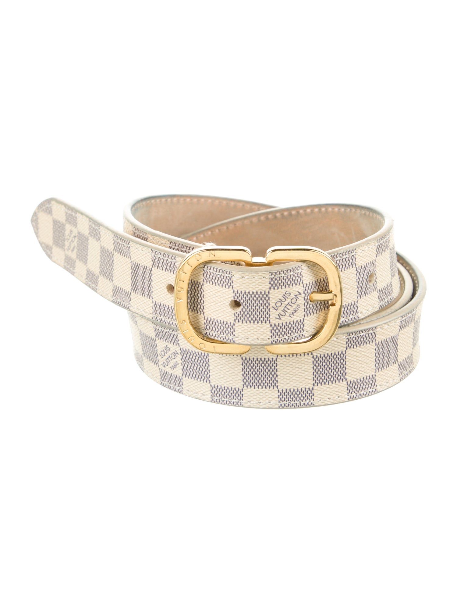 Louis Vuitton 2018 Damier Azur Pattern Belt - Neutrals Belts ...