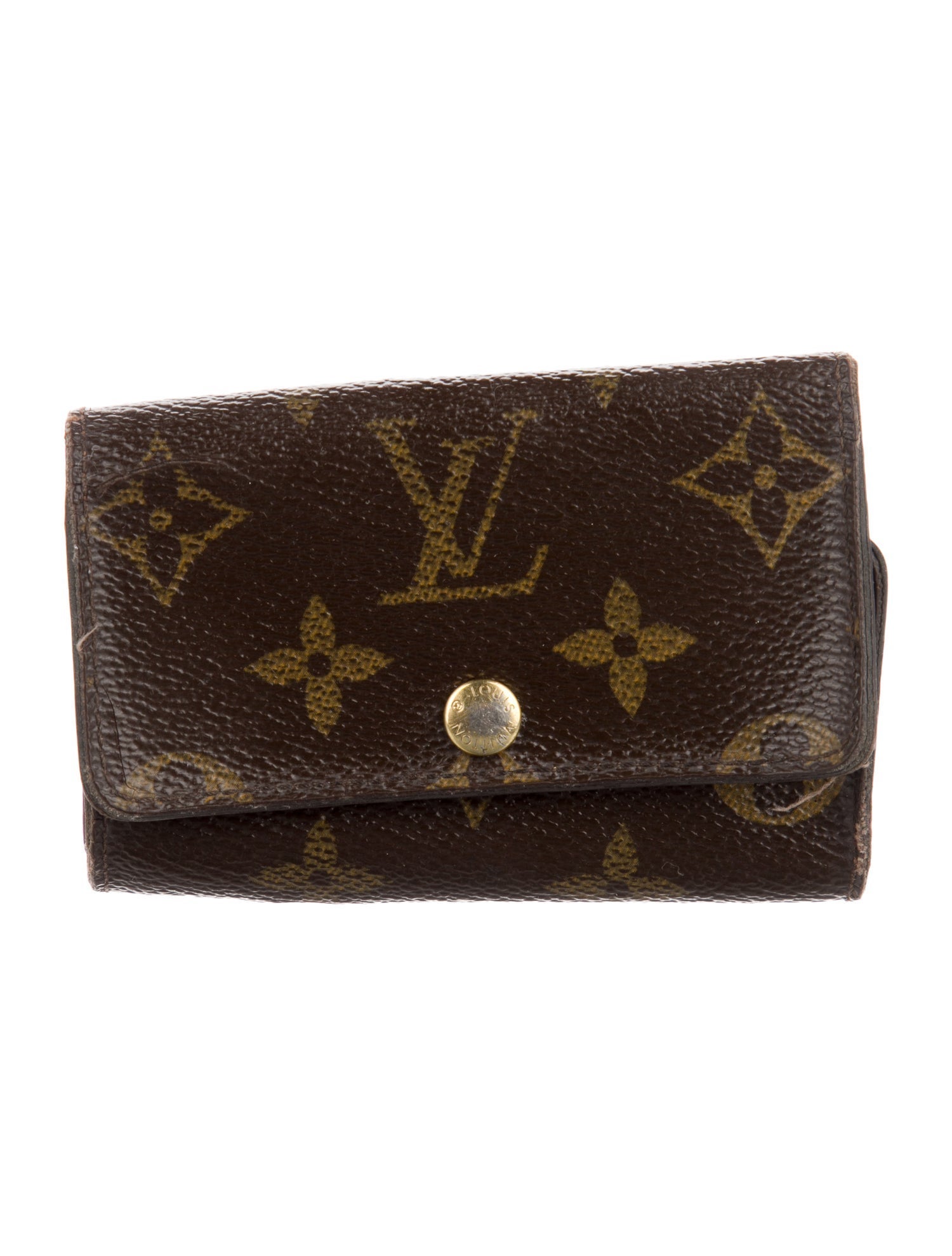 Louis Vuitton Vintage LV Monogram Key Pouch - Brown Keychains ...