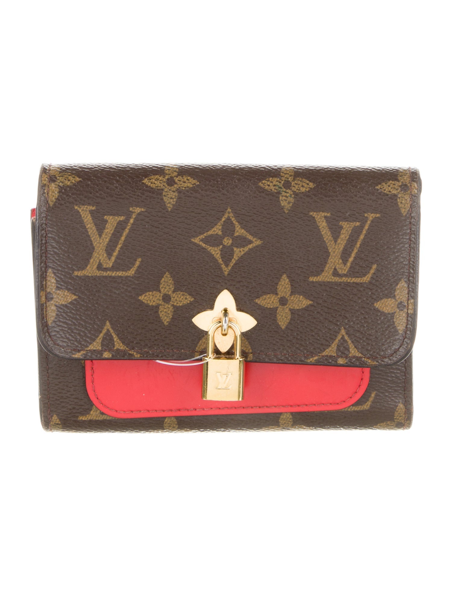 Louis Vuitton 2018 LV Monogram Flower Lock Wallet - Brown Wallets ...