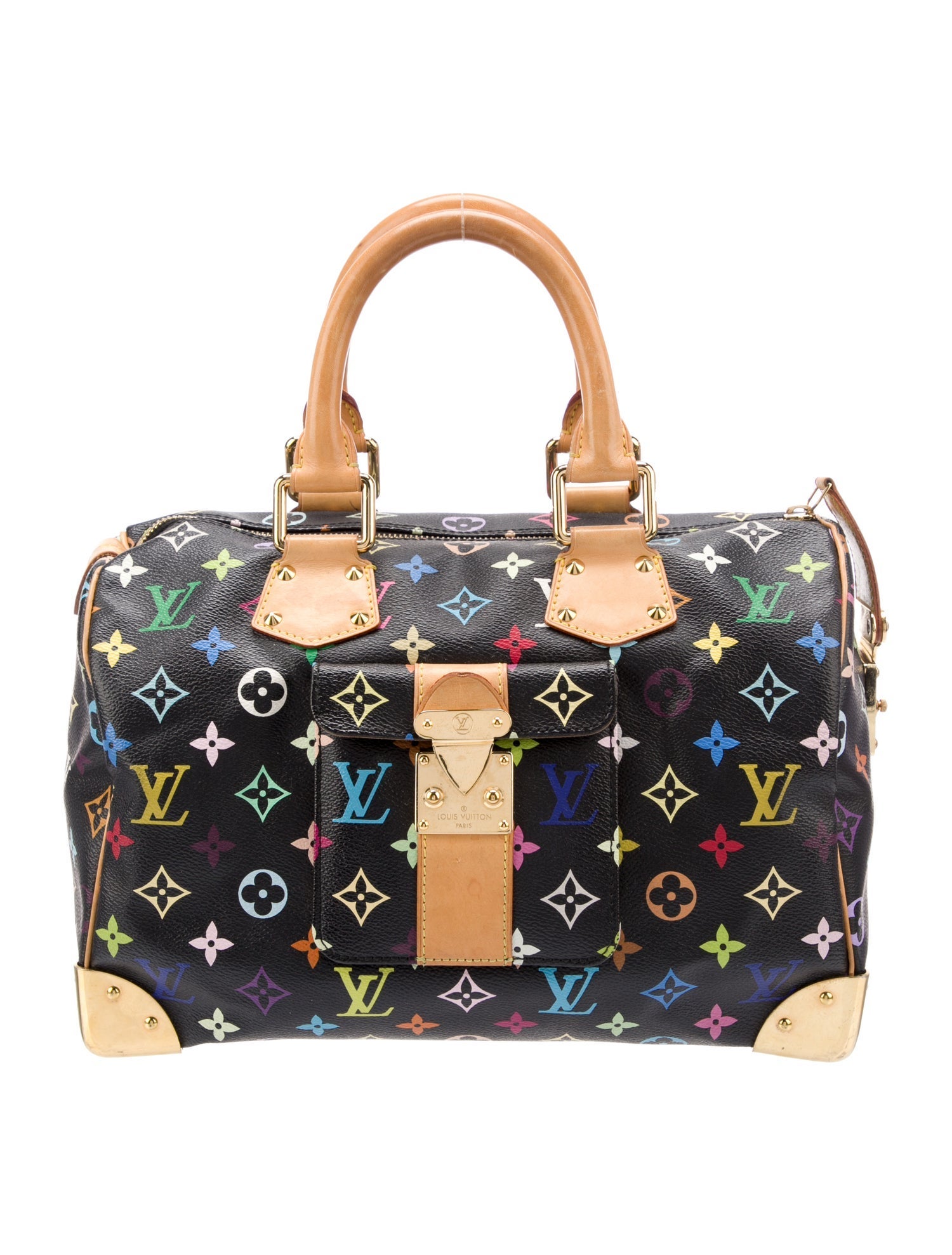 Louis Vuitton Monogram Multicolor Speedy 30 - White Handle Bags ...