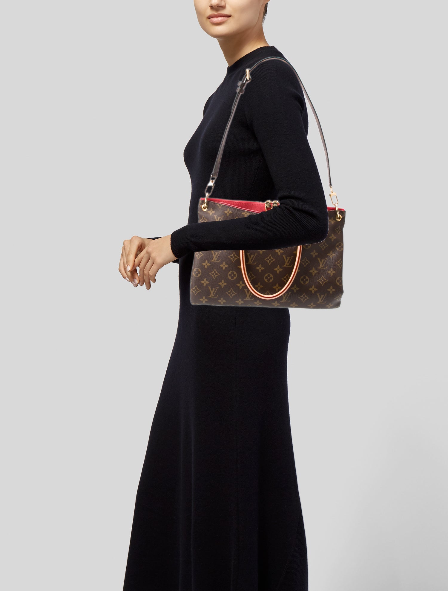 Louis Vuitton Monogram Pallas PM - Brown Totes, Handbags - LOU898314 ...