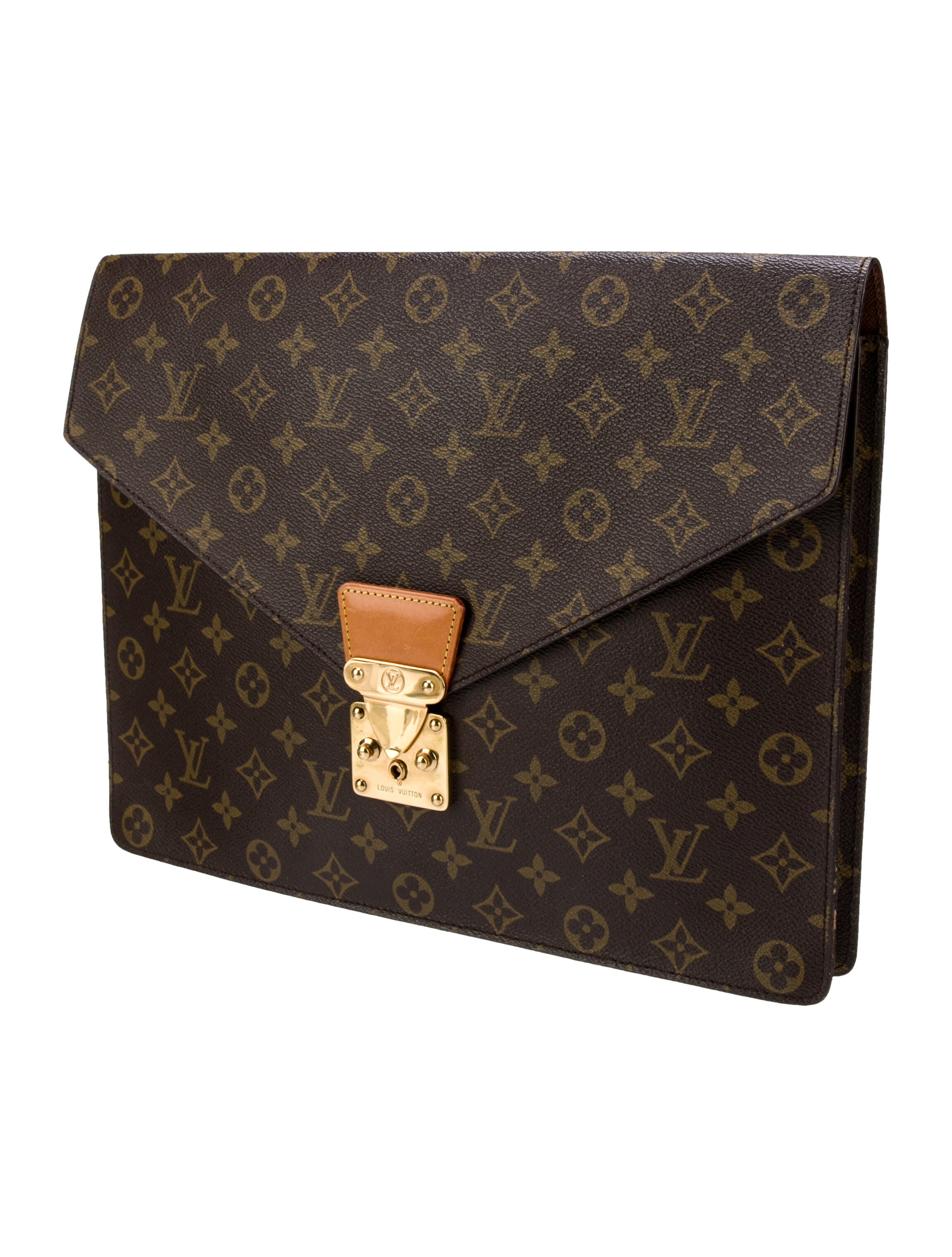 Louis Vuitton Monogram Porte-Documents Senateur - Brown Portfolios ...