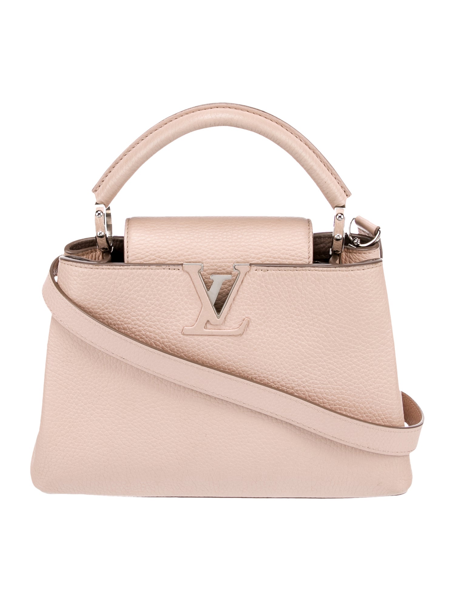 Louis Vuitton Taurillon Leather Flower Capucines Mini - Black Handle ...