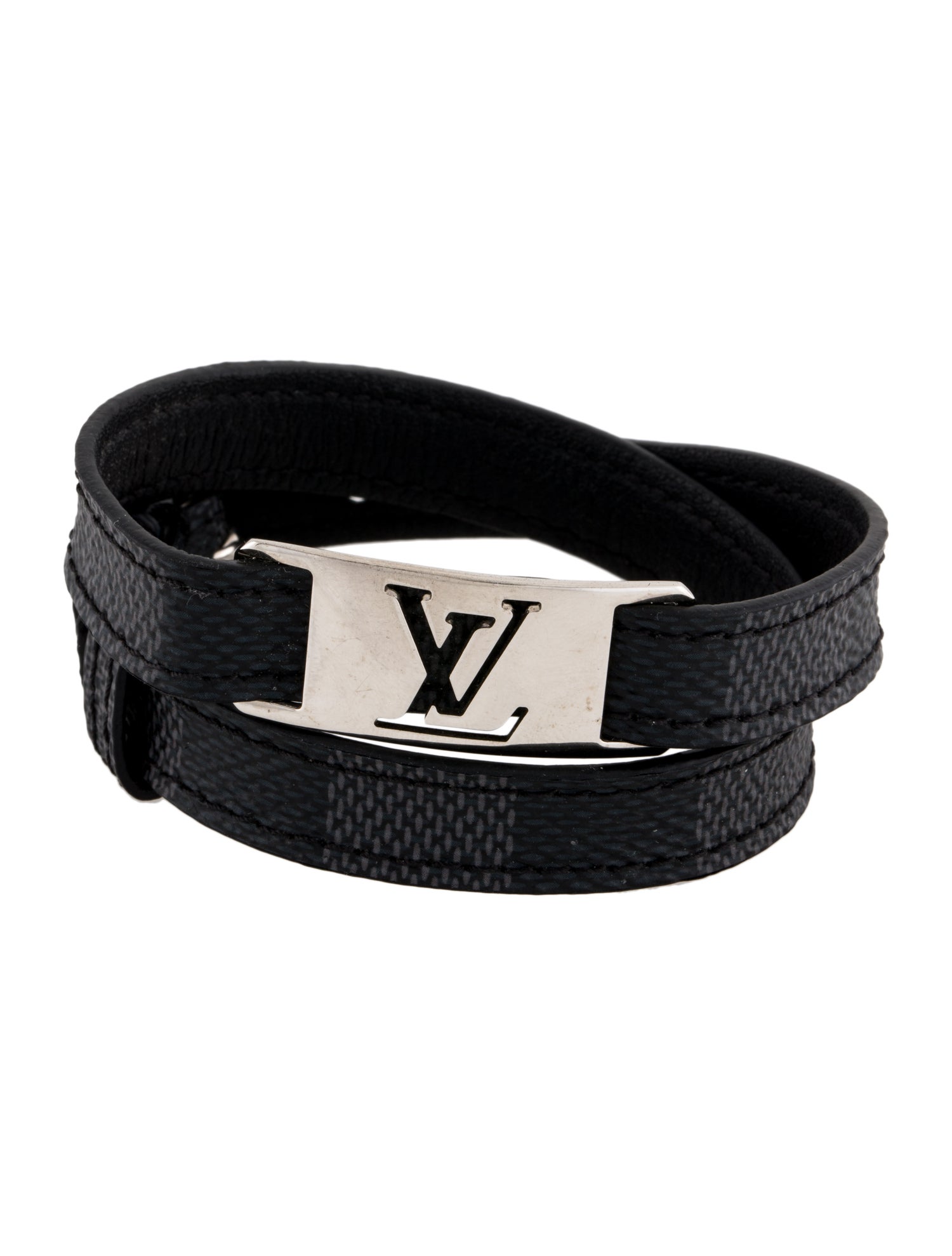 Louis Vuitton Keep It Double Bracelet - Black, Brass Wrap, Bracelets ...