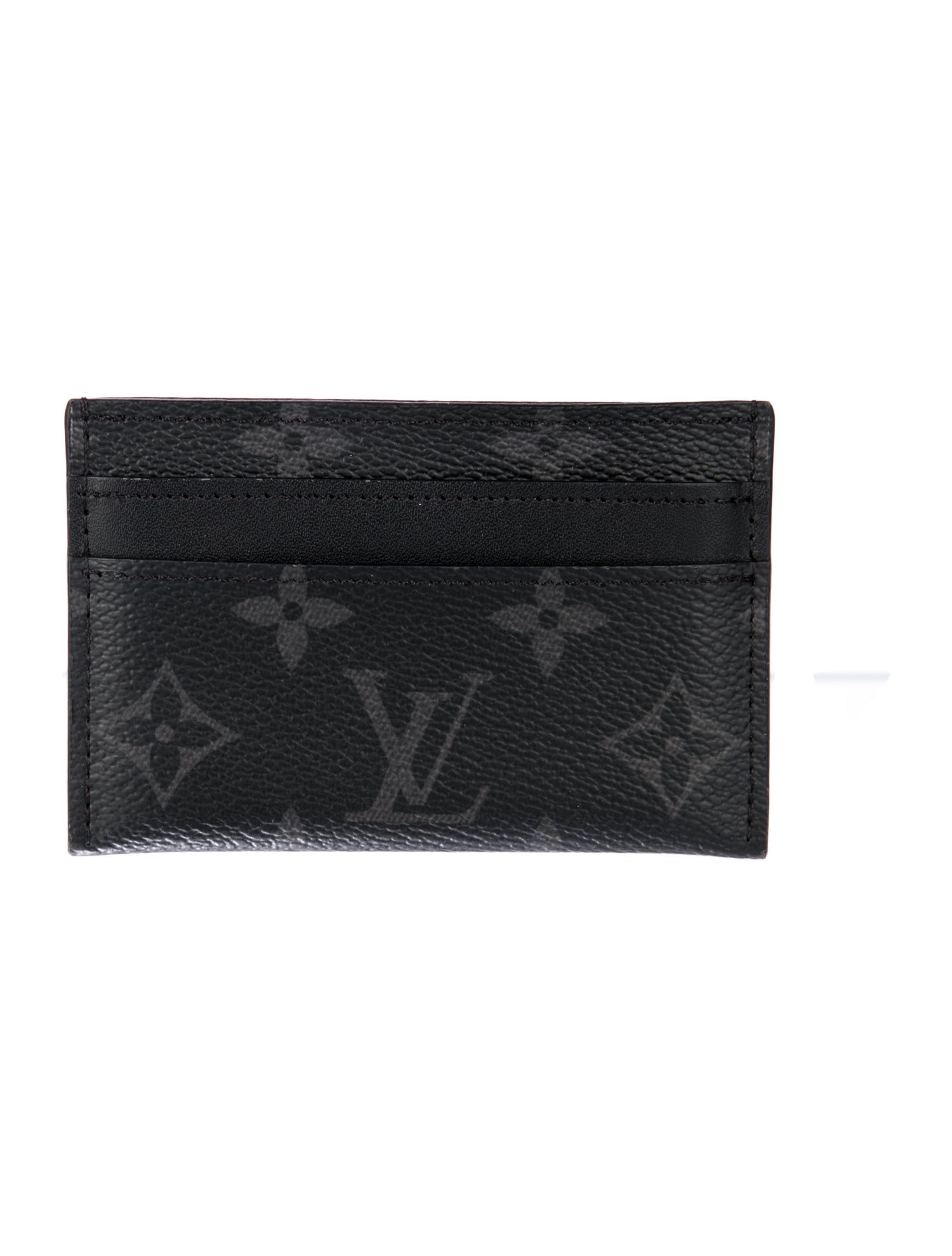 Louis Vuitton Monogram Eclipse Coated Canvas Card Case - Black Wallets ...