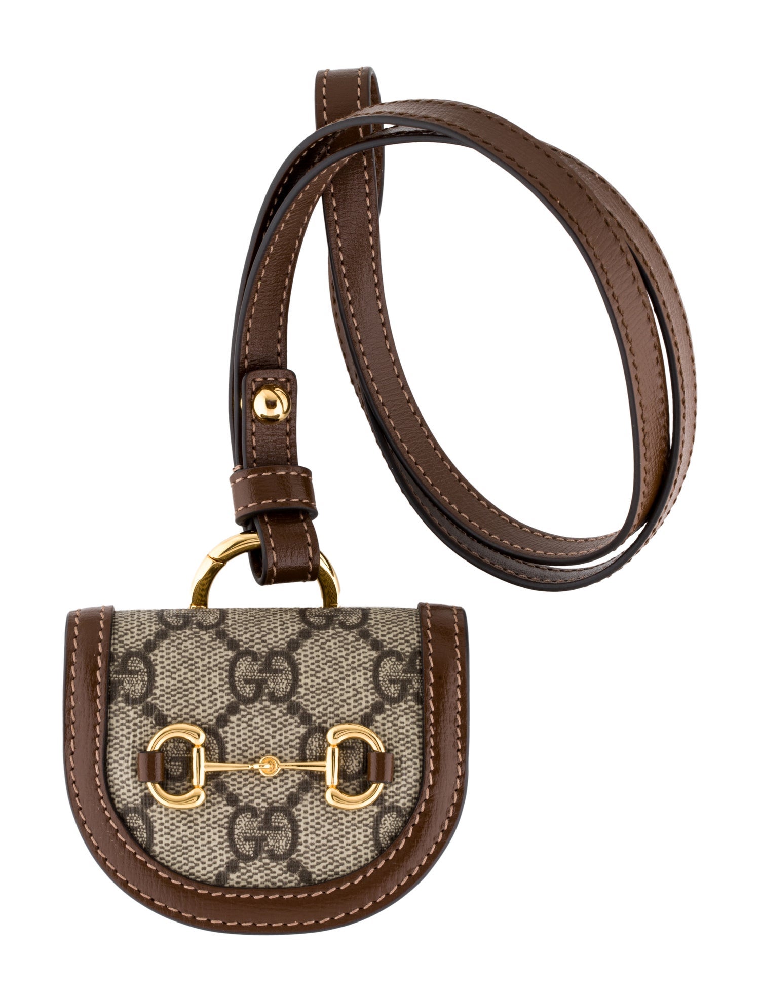 Gucci GG Supreme 1955 Horsebit Airpod Case - Brown Travel Accessories ...