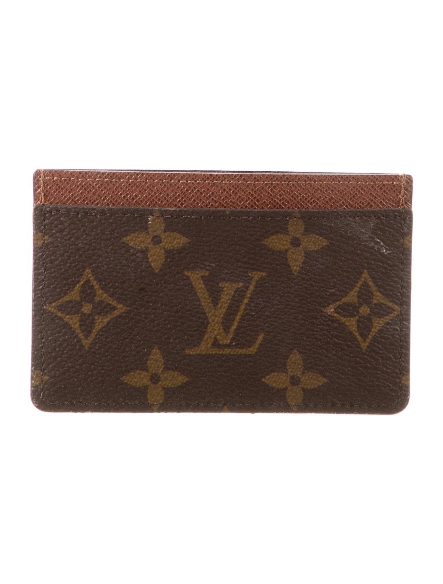 Louis Vuitton LV Monogram Coated Canvas Card Case - Brown Wallets ...