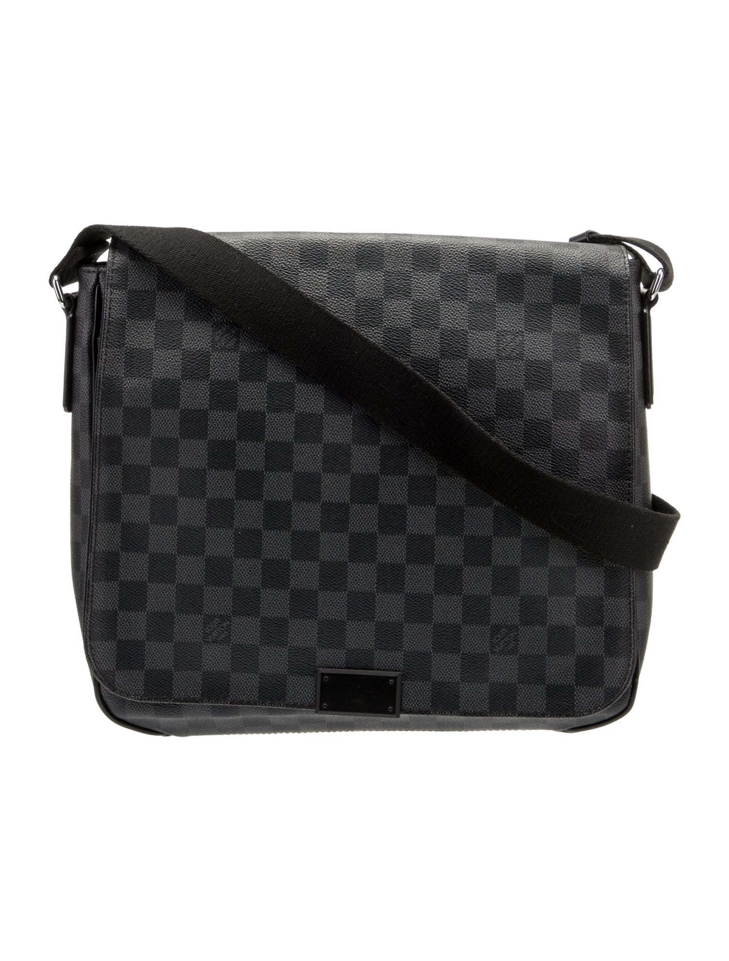Louis Vuitton Coated Canvas Damier Graphite Pattern - Black Messenger ...