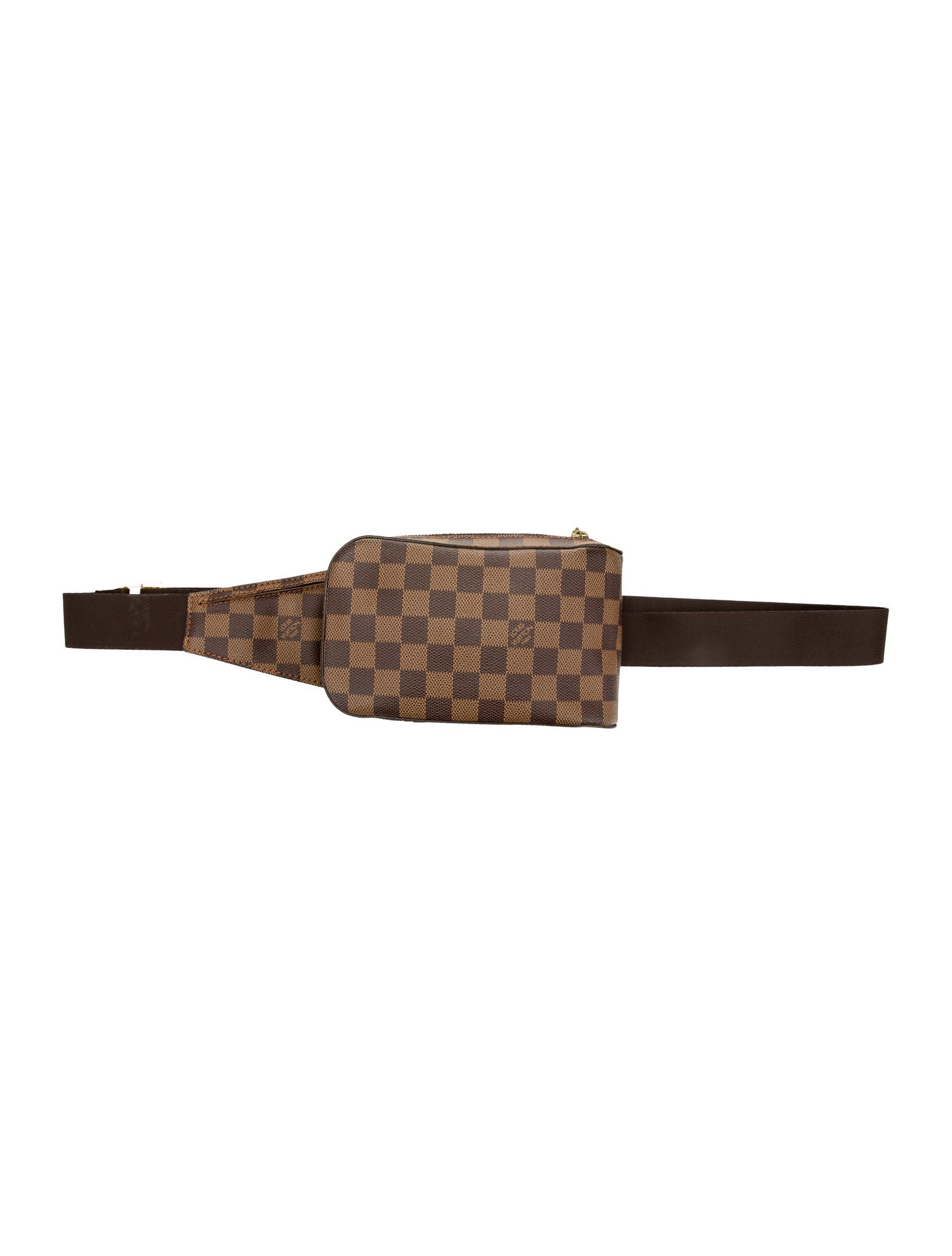 Louis Vuitton Coated Canvas Damier Ebene Pattern Vintage - Brown Waist ...
