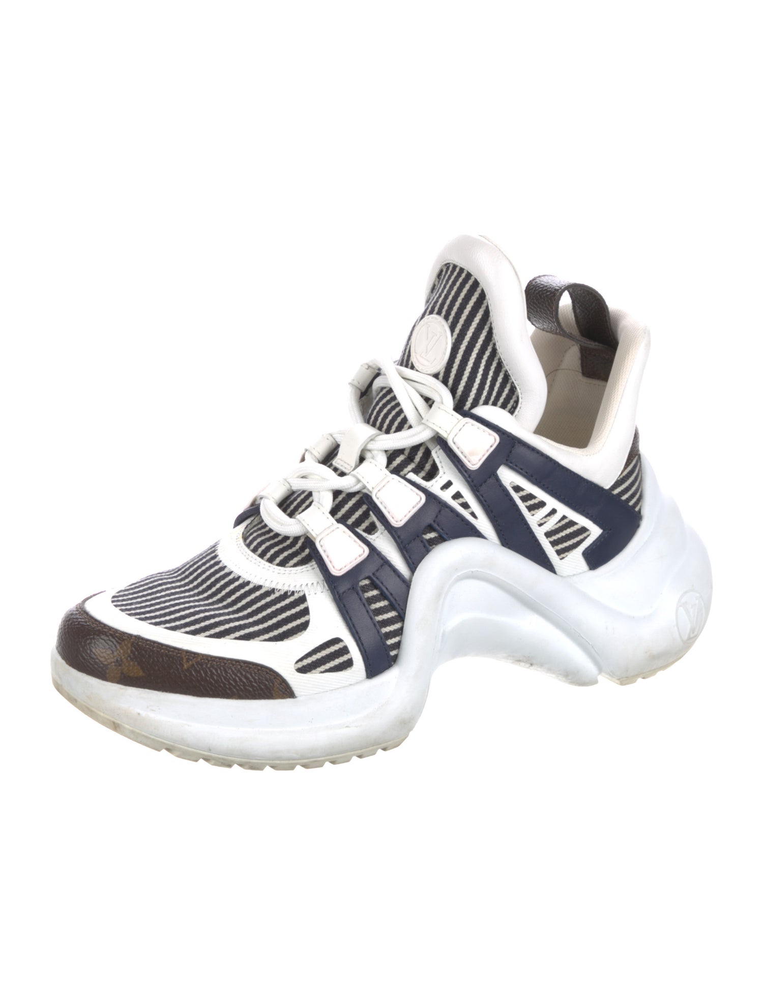 Louis Vuitton LV Monogram Leather Chunky Sneakers - White Sneakers ...