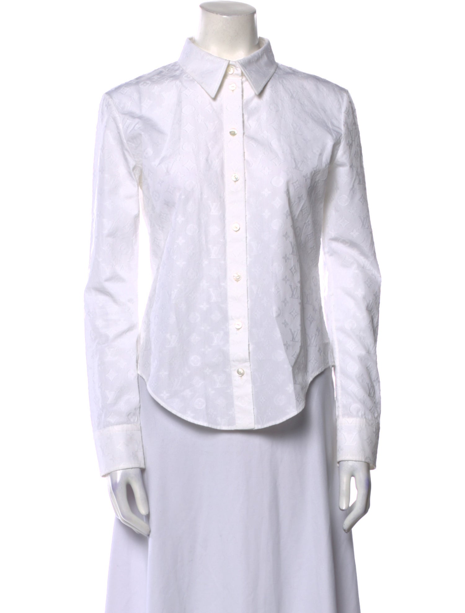 Louis Vuitton 2019 Printed Button-Up Top - White Tops, Clothing ...