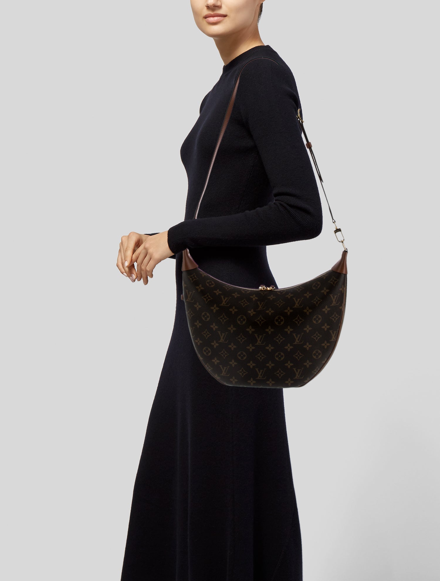 Louis Vuitton Monogram Denim Loop - Black Hobos, Handbags - LOU844046 ...