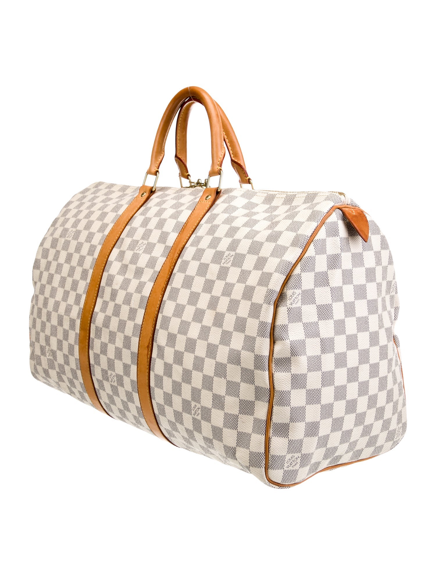 Louis Vuitton Damier Azur Keepall Bandoulière 45 w/ Strap - Neutrals ...