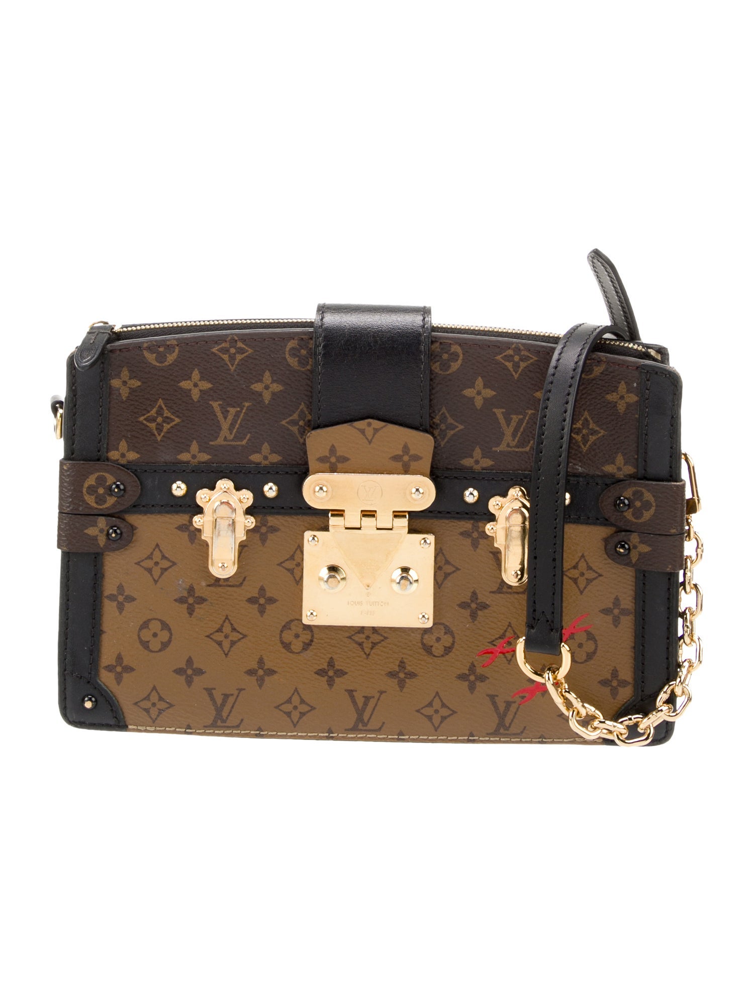 Louis Vuitton Monogram Reverse Trunk Clutch - Brown Crossbody Bags ...