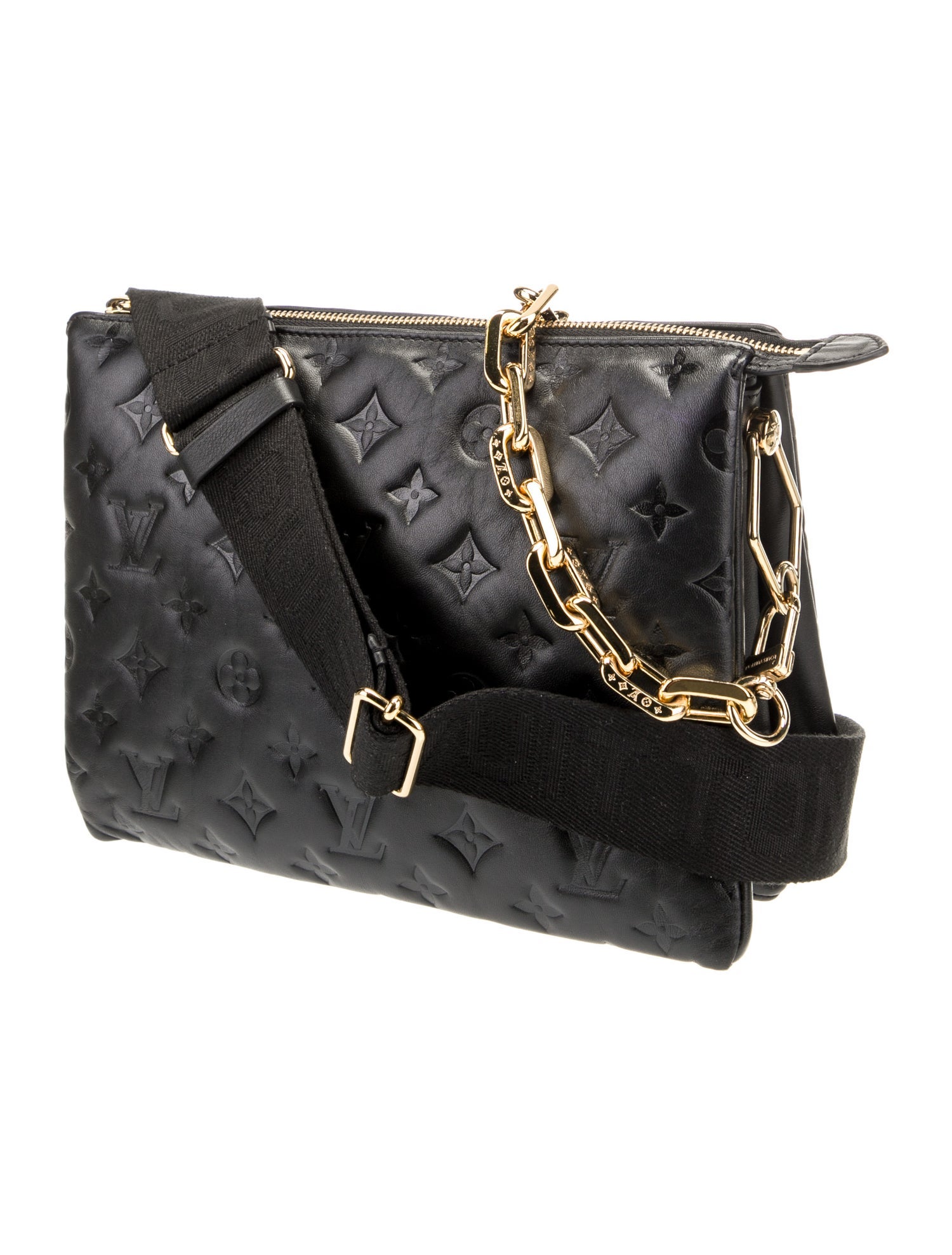 Louis Vuitton Monogram Embossed Coussin PM - Black Shoulder Bags ...