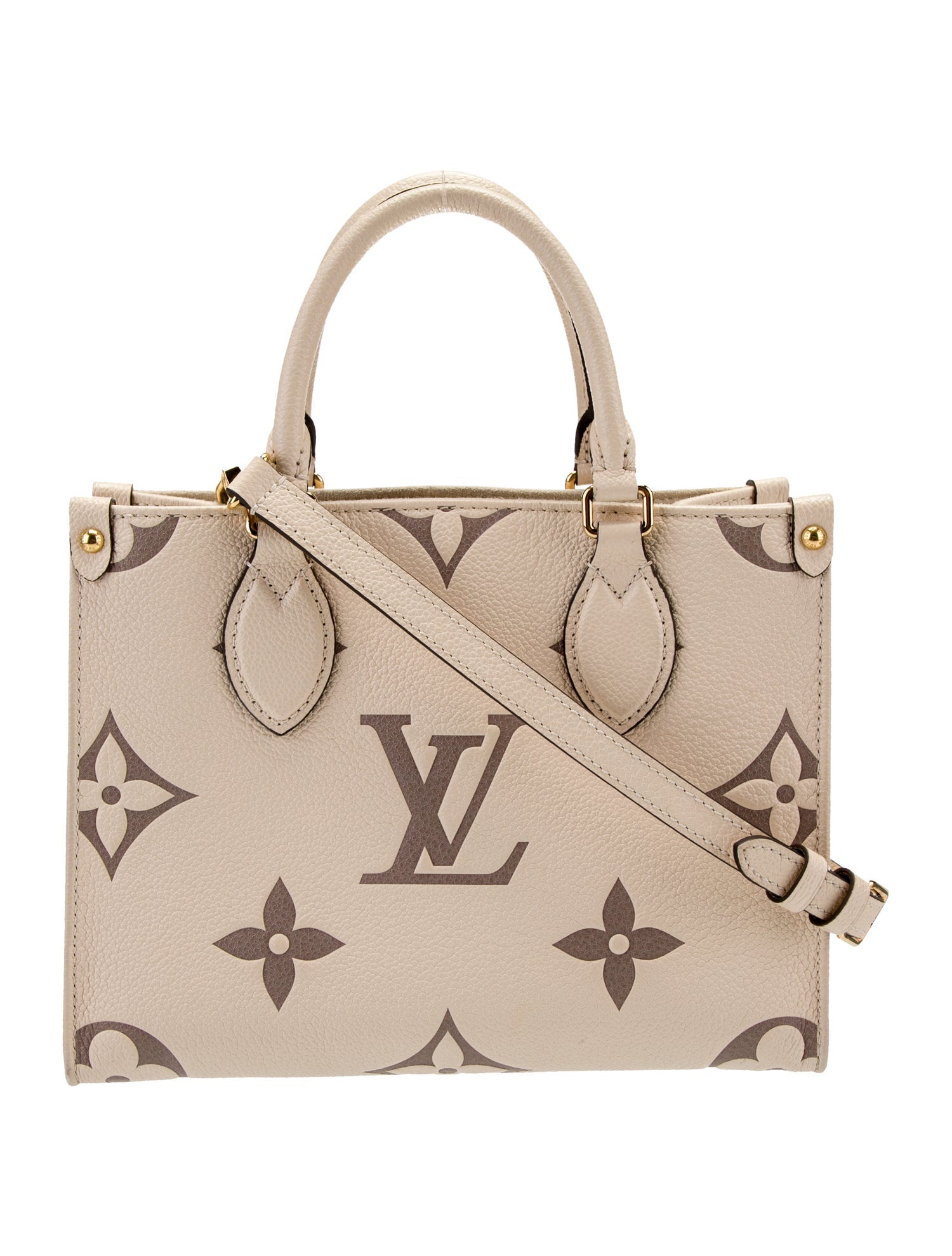 Louis Vuitton Bicolor Monogram Giant Empreinte OnTheGo PM - Neutrals ...