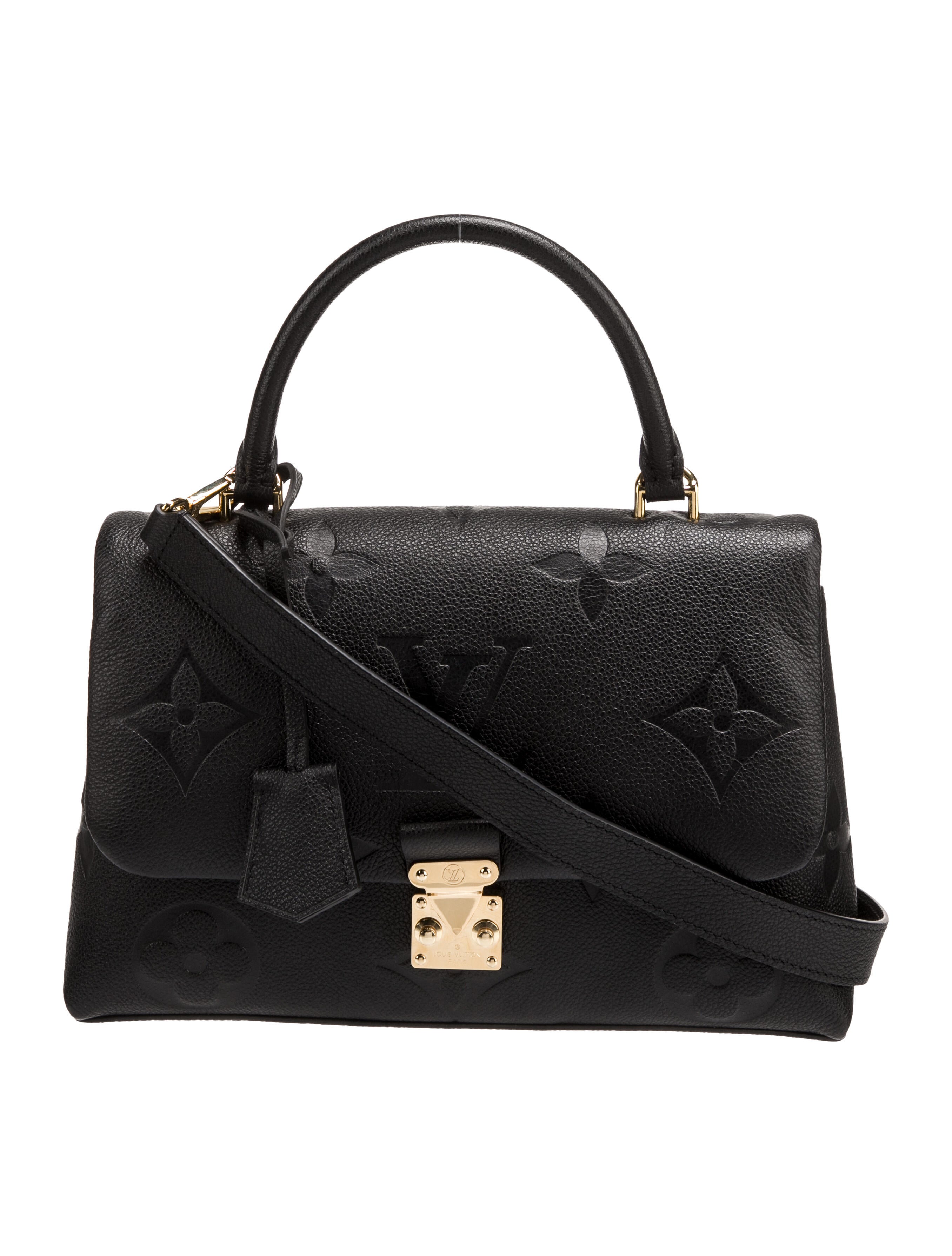Louis Vuitton Monogram Giant Empreinte Madeleine MM - Black Handle Bags ...