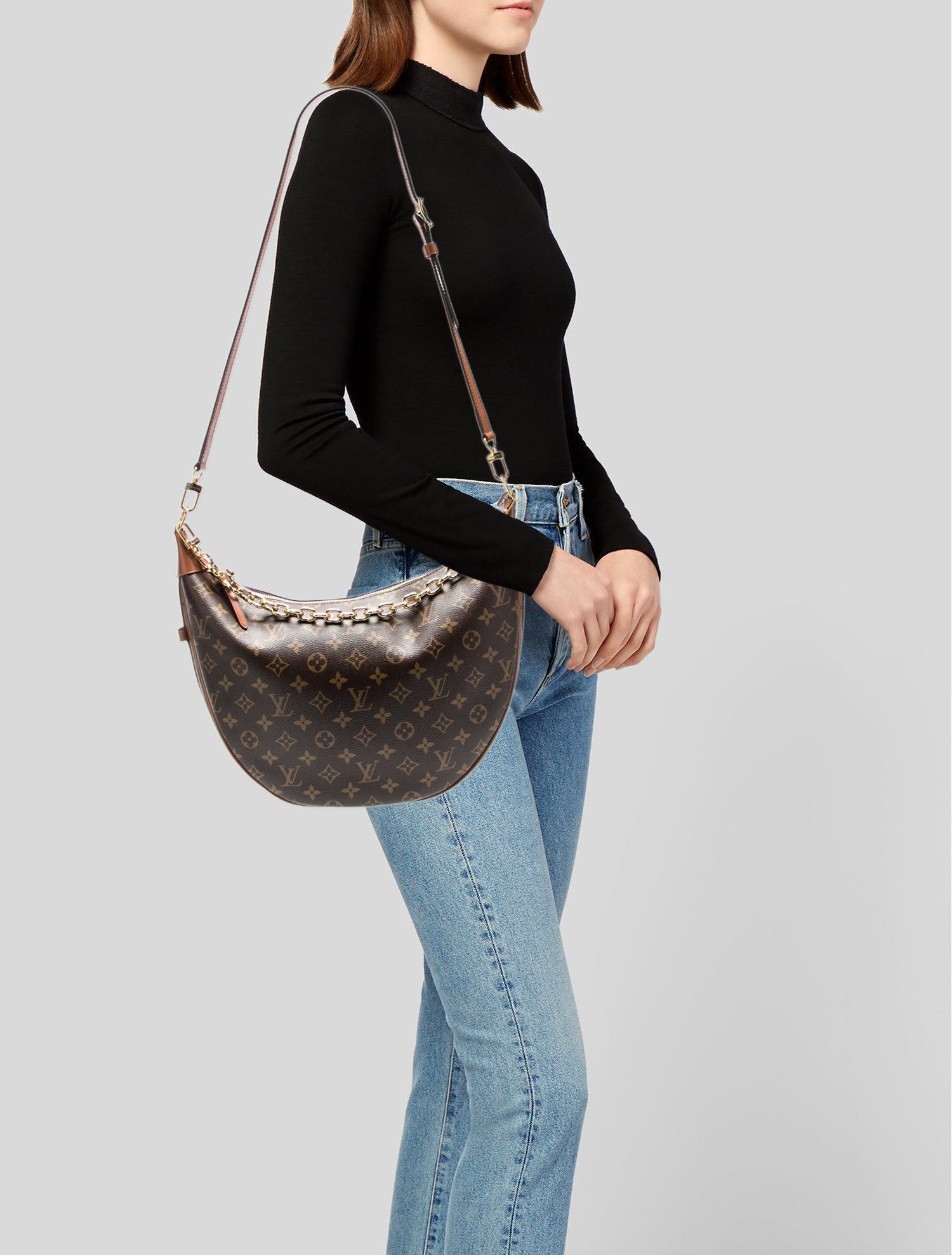 Louis Vuitton Louis Vuitton Reverse Monogram Loop Hobo w/ Pouch - Brown ...