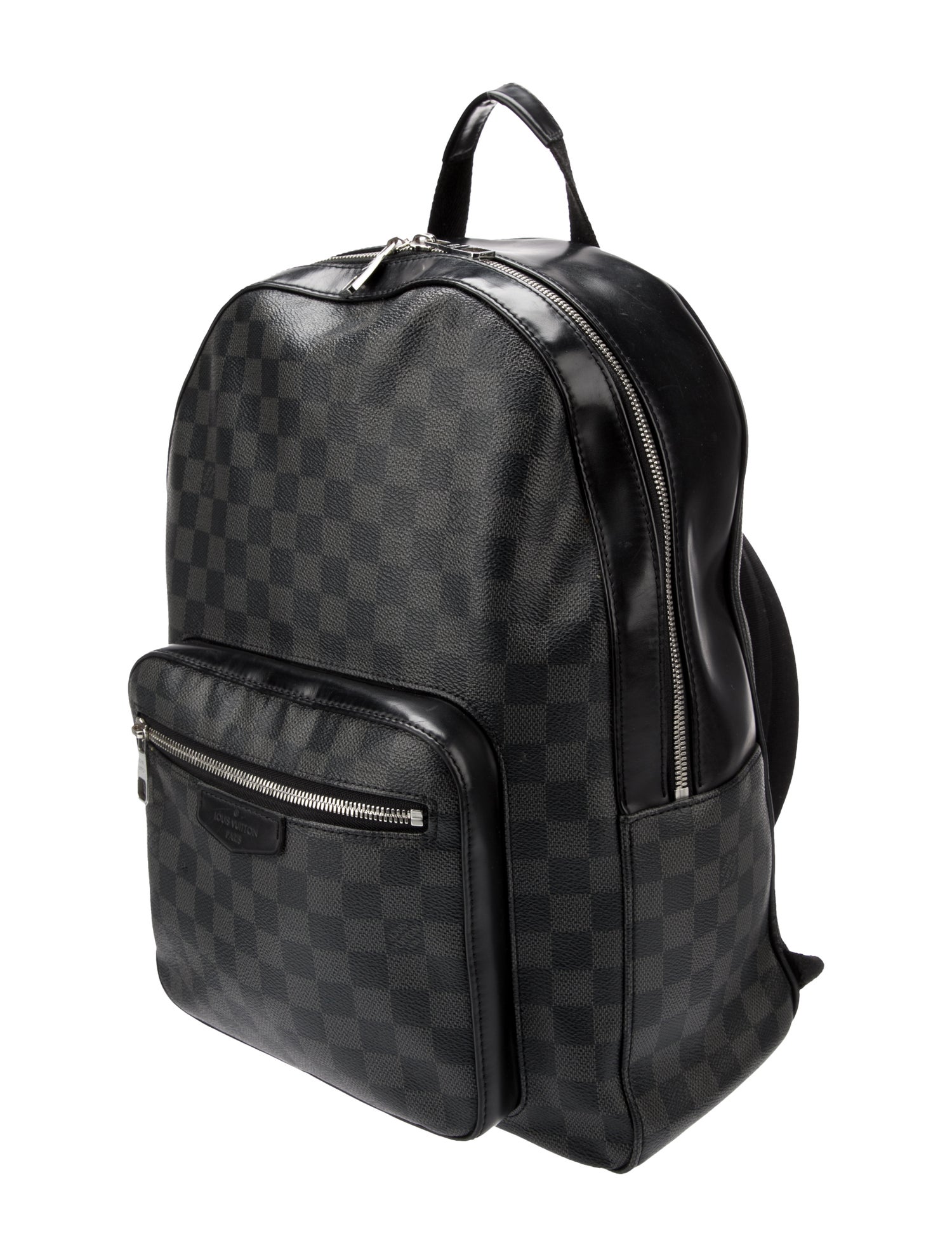 Louis Vuitton Damier Graphite Interlinking Logo Josh Backpack - Black ...