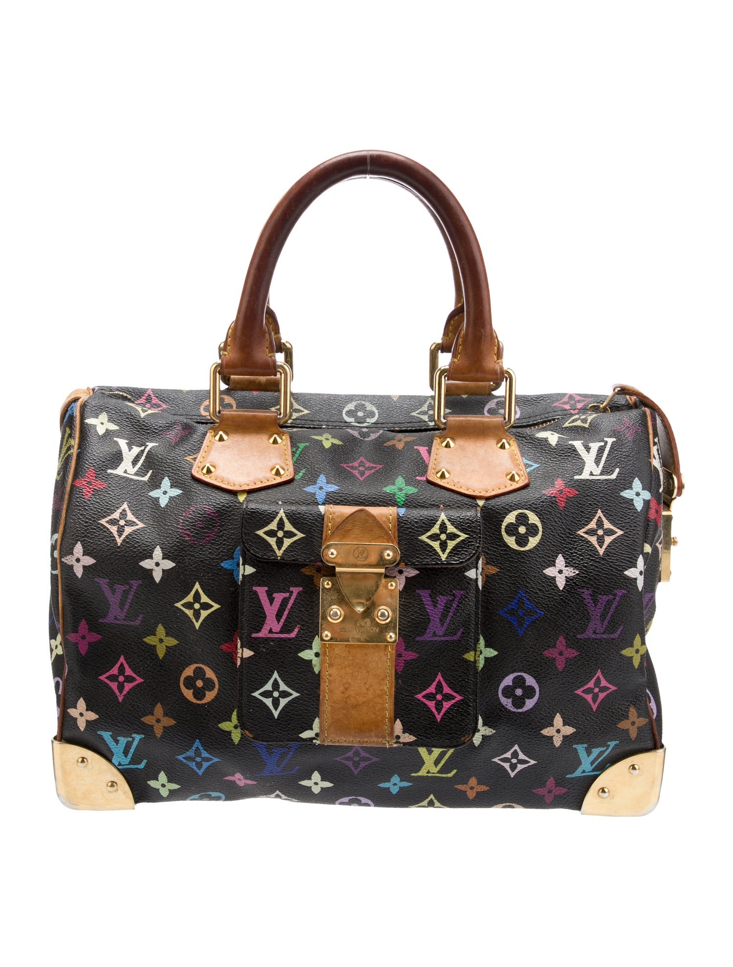 Louis Vuitton Monogram Multicolor Speedy 30 - Black Handle Bags ...