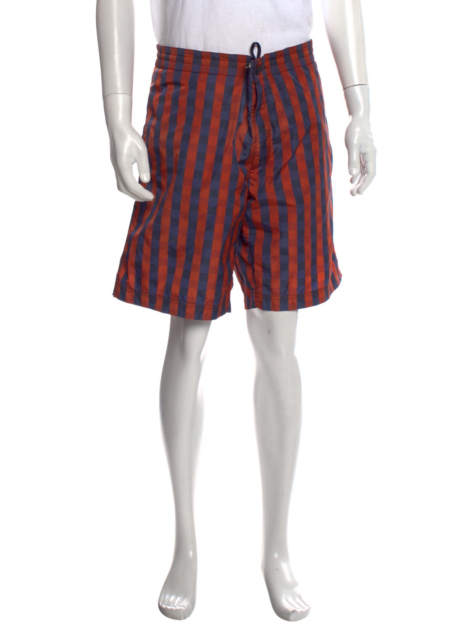 Louis Vuitton 2014 Striped Swim Trunks - Red Swimwear, Clothing ...