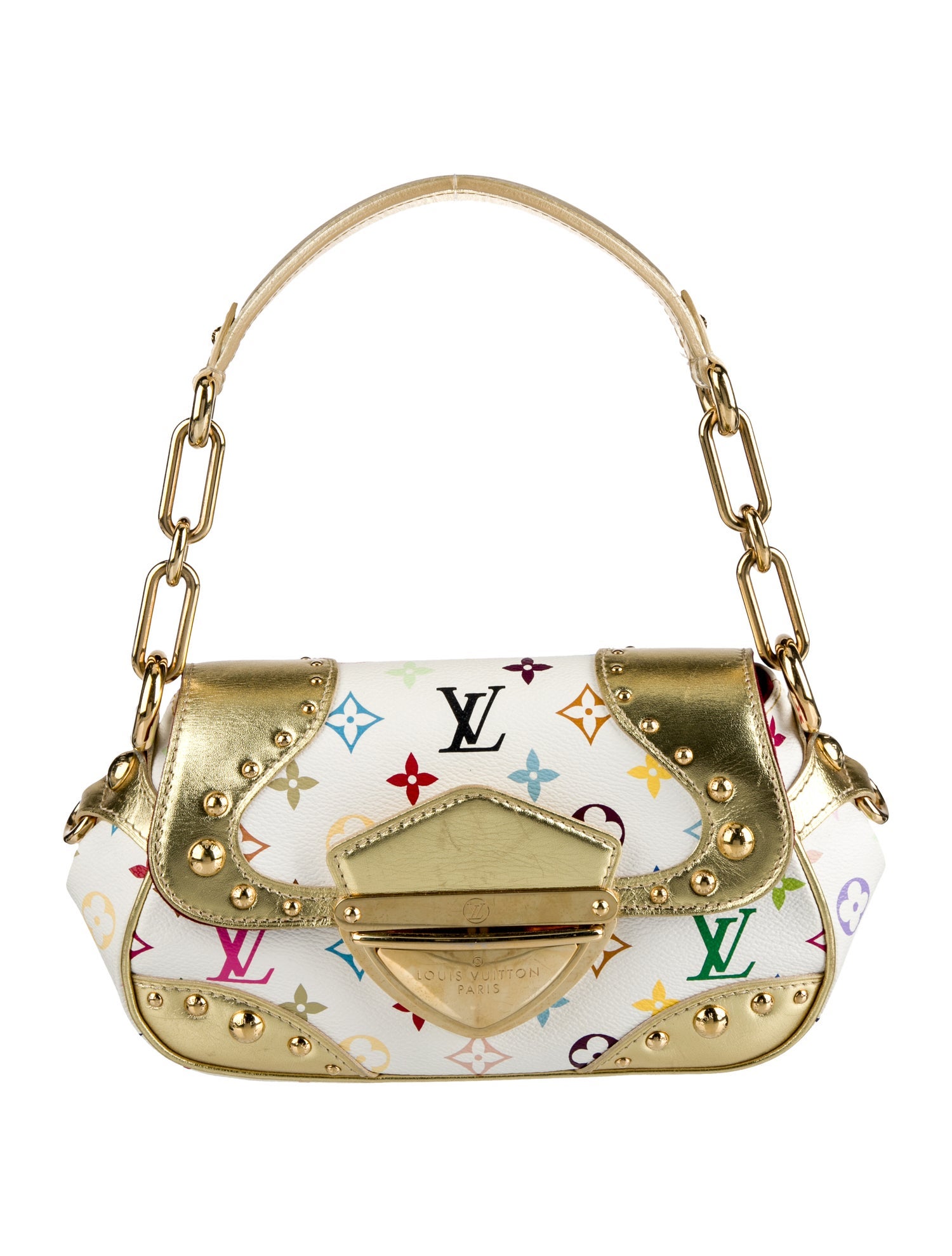 Louis Vuitton Monogram Multicolore Audra - White Handle Bags, Handbags ...