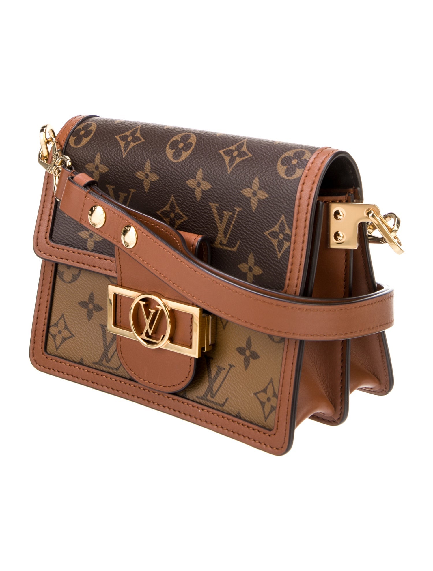 Louis Vuitton Reverse Monogram Dauphine MM - Brown Shoulder Bags ...