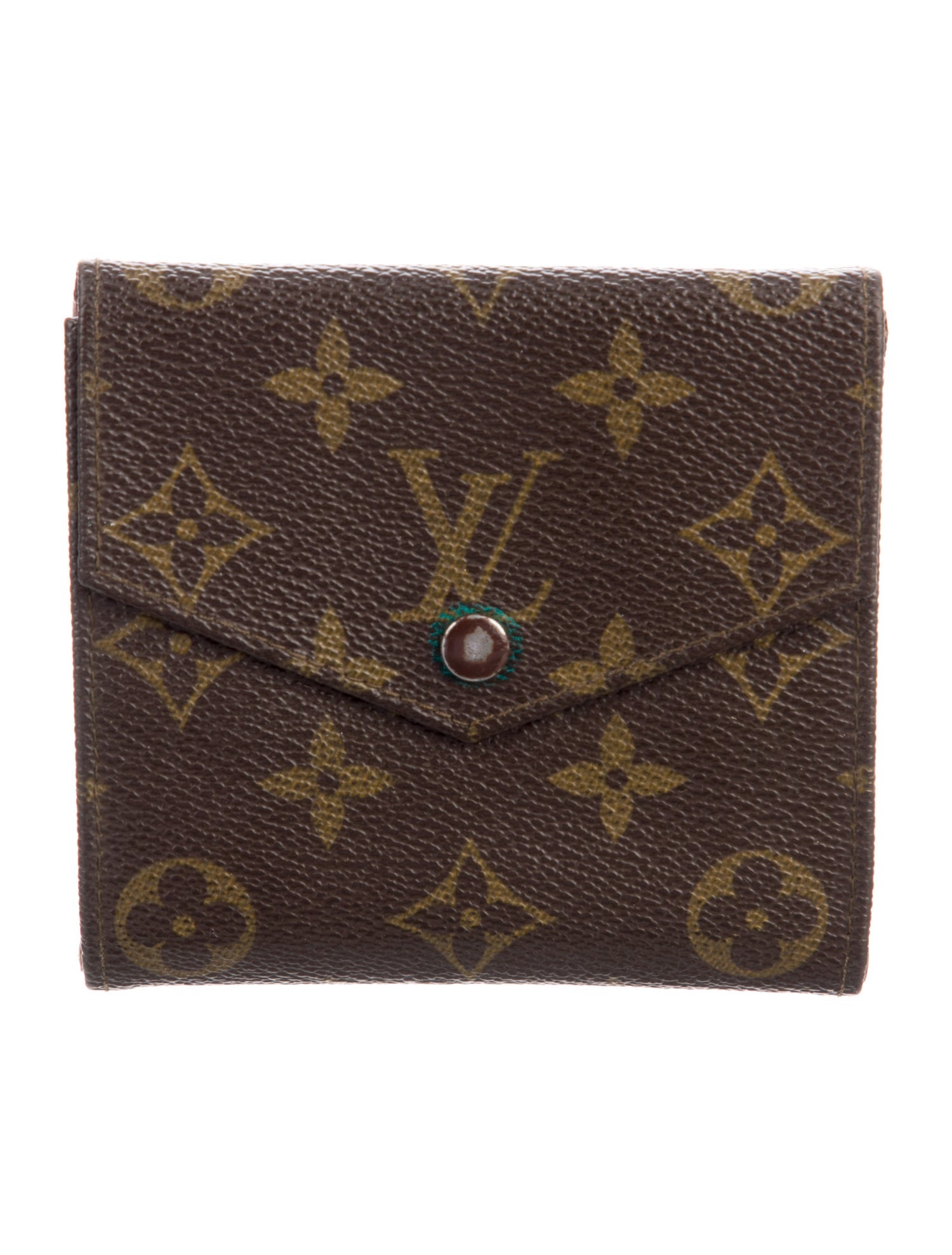 Louis Vuitton LV Monogram Coated Canvas Elise Wallet - Brown Wallets ...