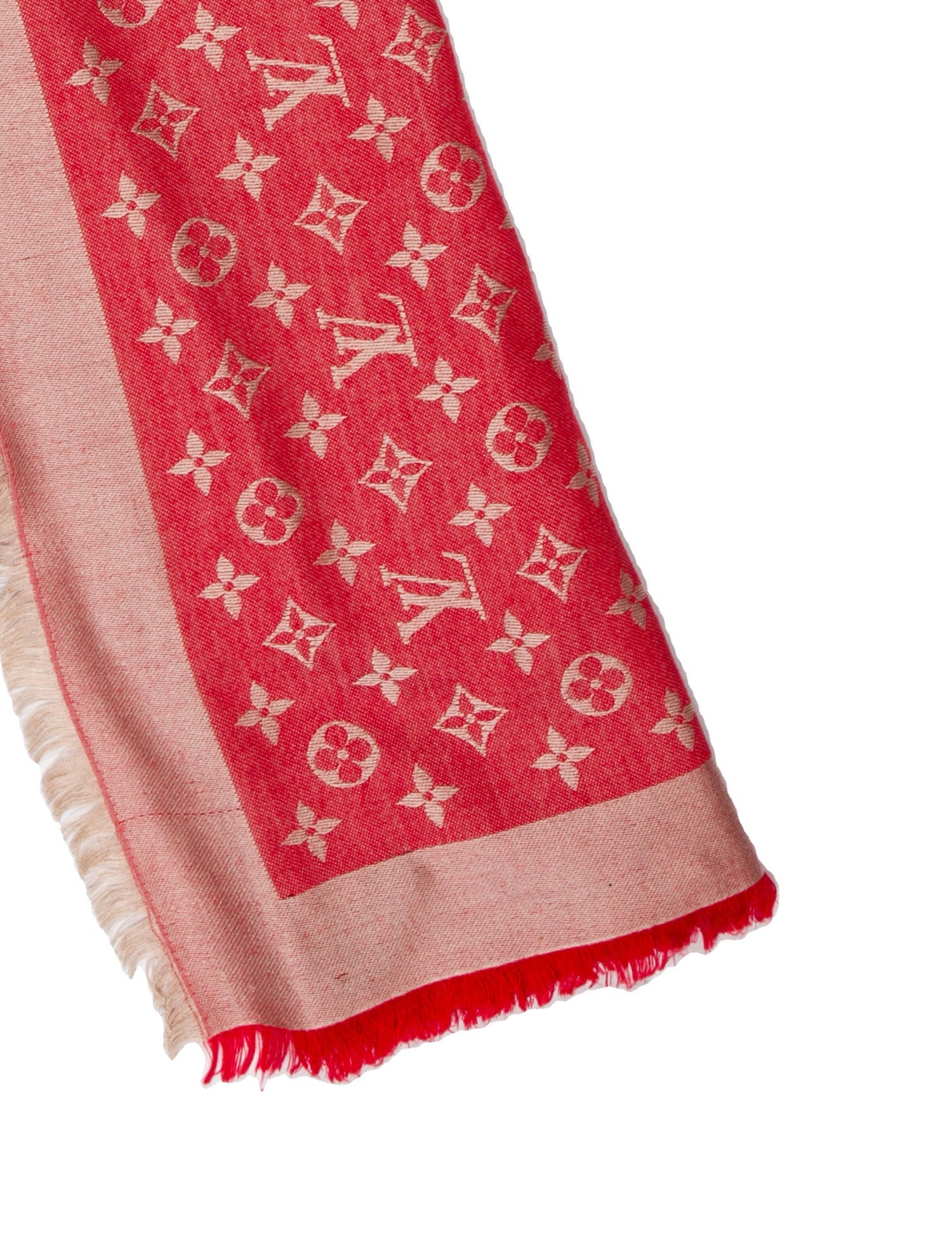 Louis Vuitton Denim Silk Scarf - Red Scarves and Shawls, Accessories ...