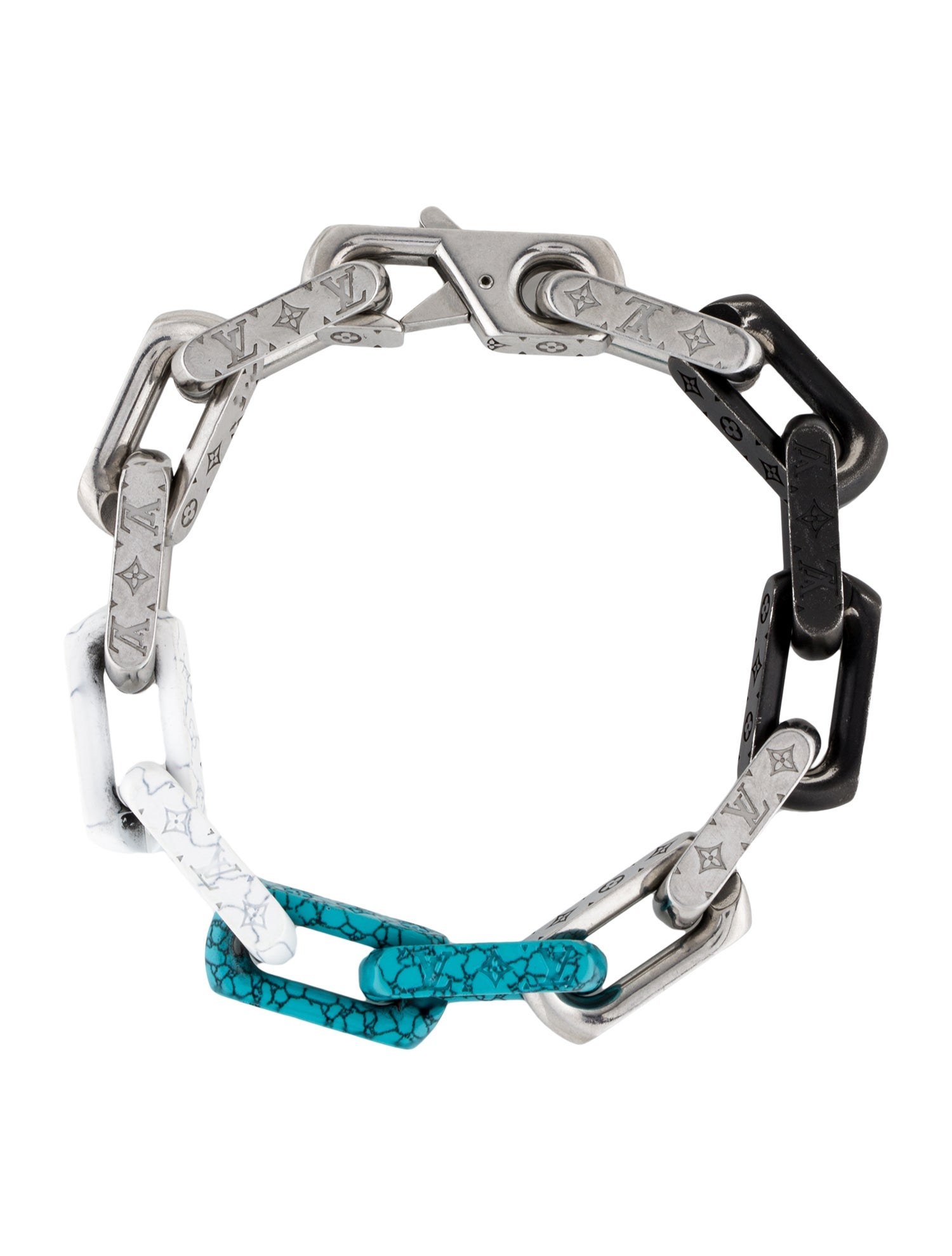 Louis Vuitton Monogram Chain Bracelet - Stainless Steel Link, Bracelets ...