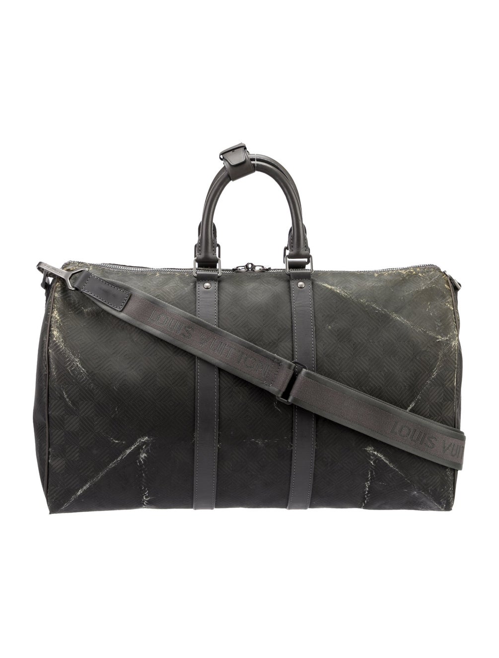 Louis Vuitton Damier Carbone Keepall 45 Bandouliere - Grey Weekenders ...