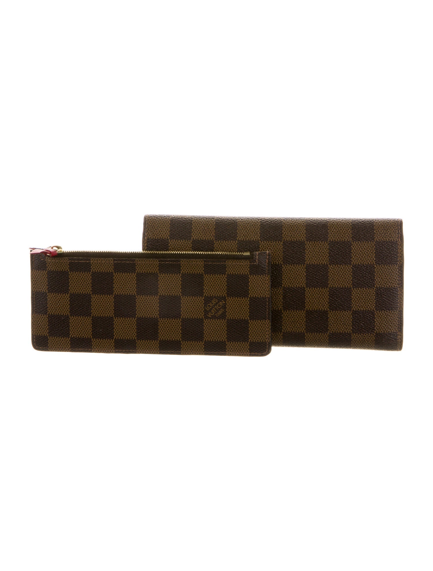 Louis Vuitton Damier Ebene Pattern Coated Canvas Card Holder Recto ...