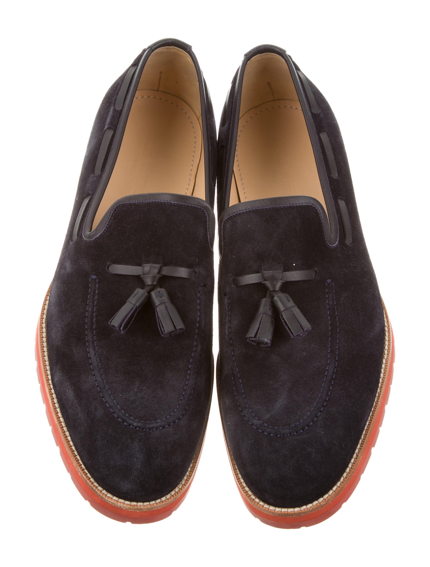 Louis Vuitton Suede Tassel Loafers Shoes Lou92009 The Realreal